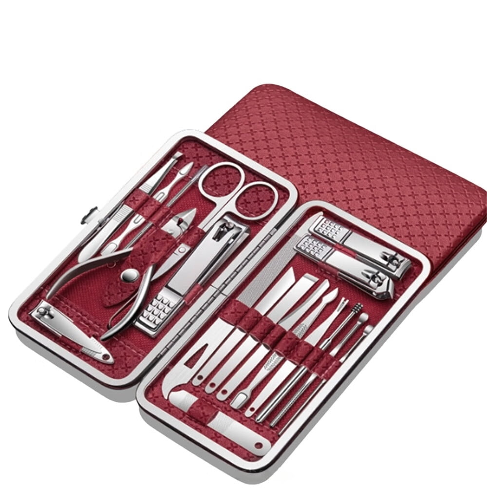 Manicure Set Nail Clippers Pedicure Kit -19 Pieces Stainless Steel ...