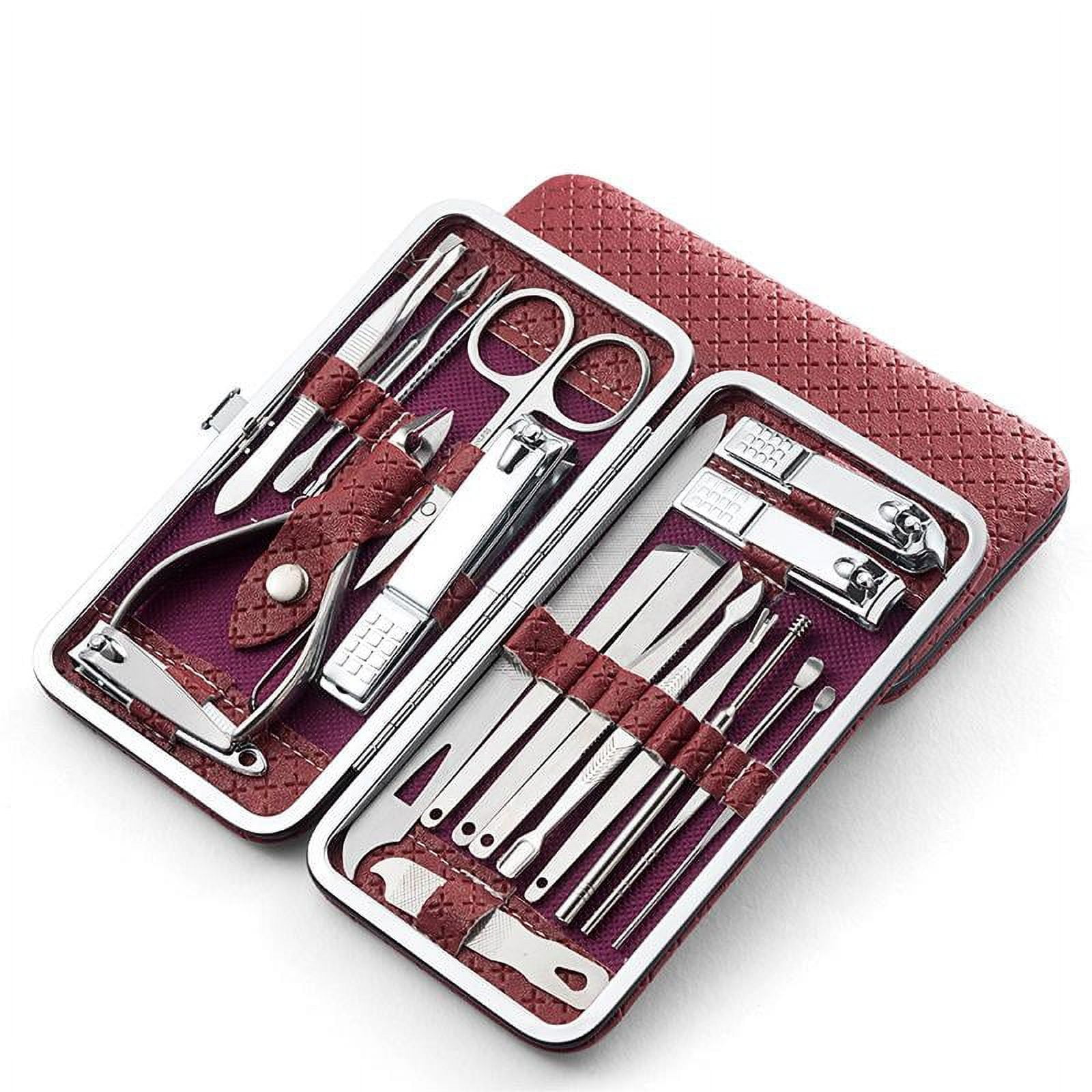 Manicure Set Nail Clippers Pedicure Kit -19 Pieces Stainless Steel ...