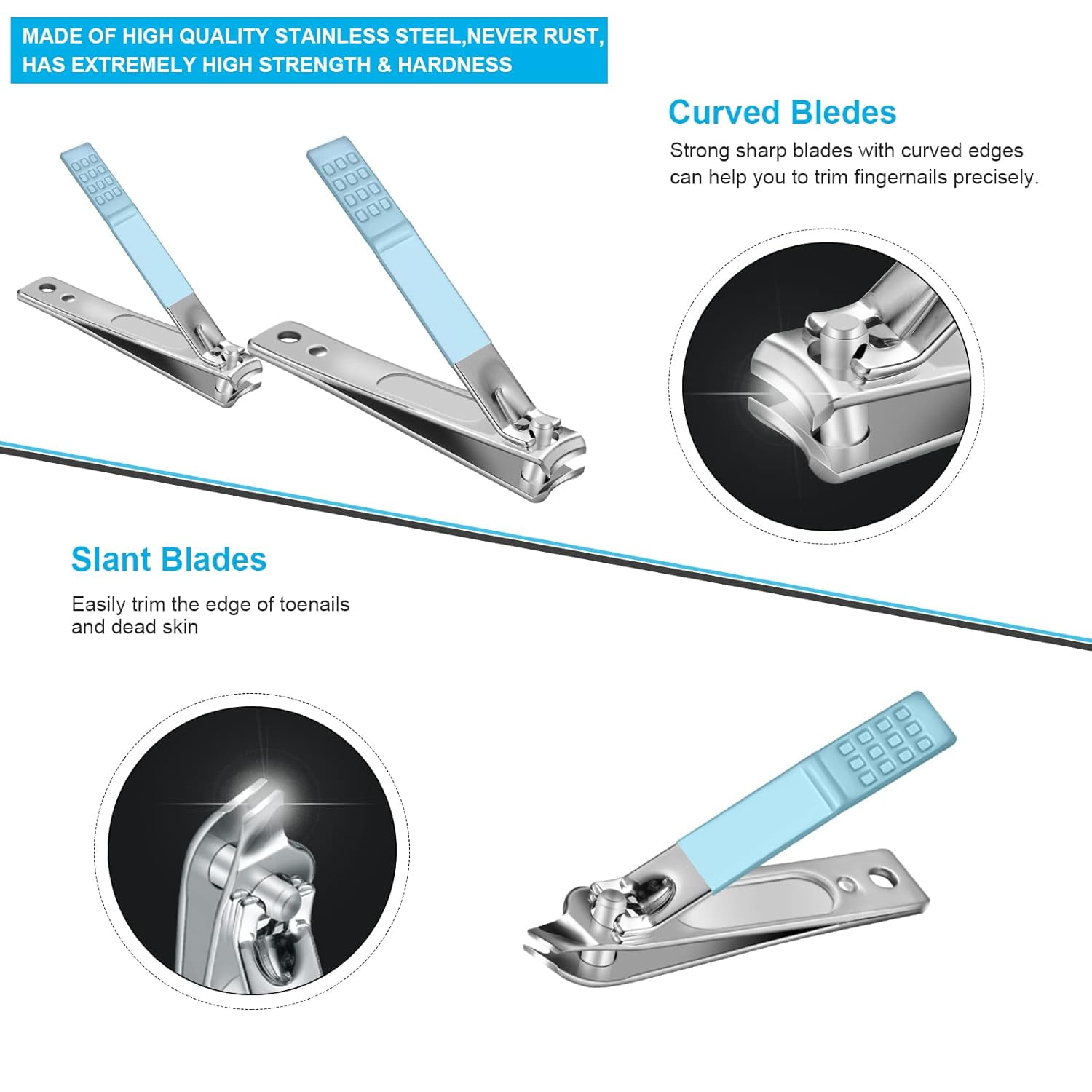 Manicure Set Professional Pedicure Kit Nail Clippers Kit - 18 pcs Nail ...