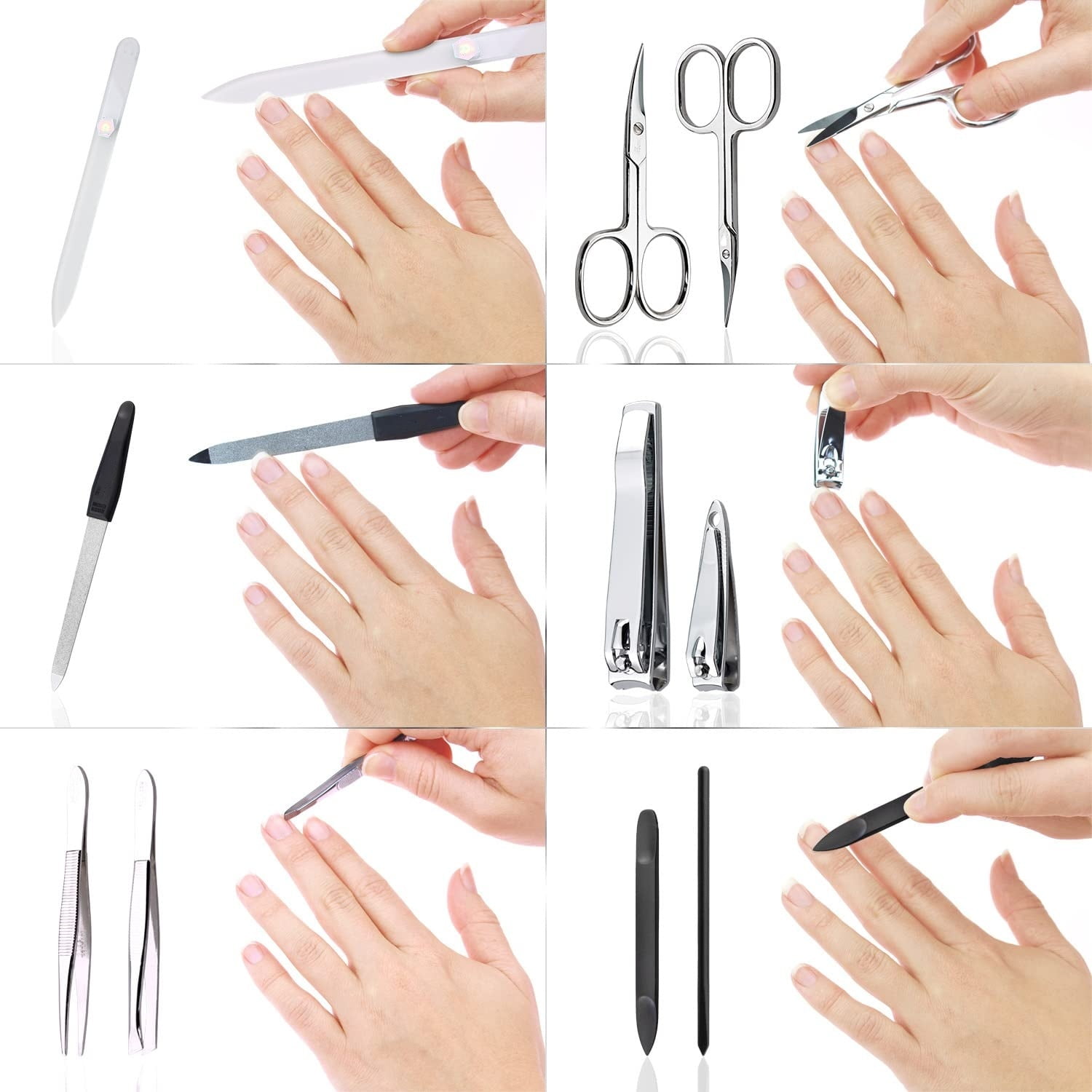 Manicure Set Women and Men – 12-Piece Professional Grooming Kit with ...