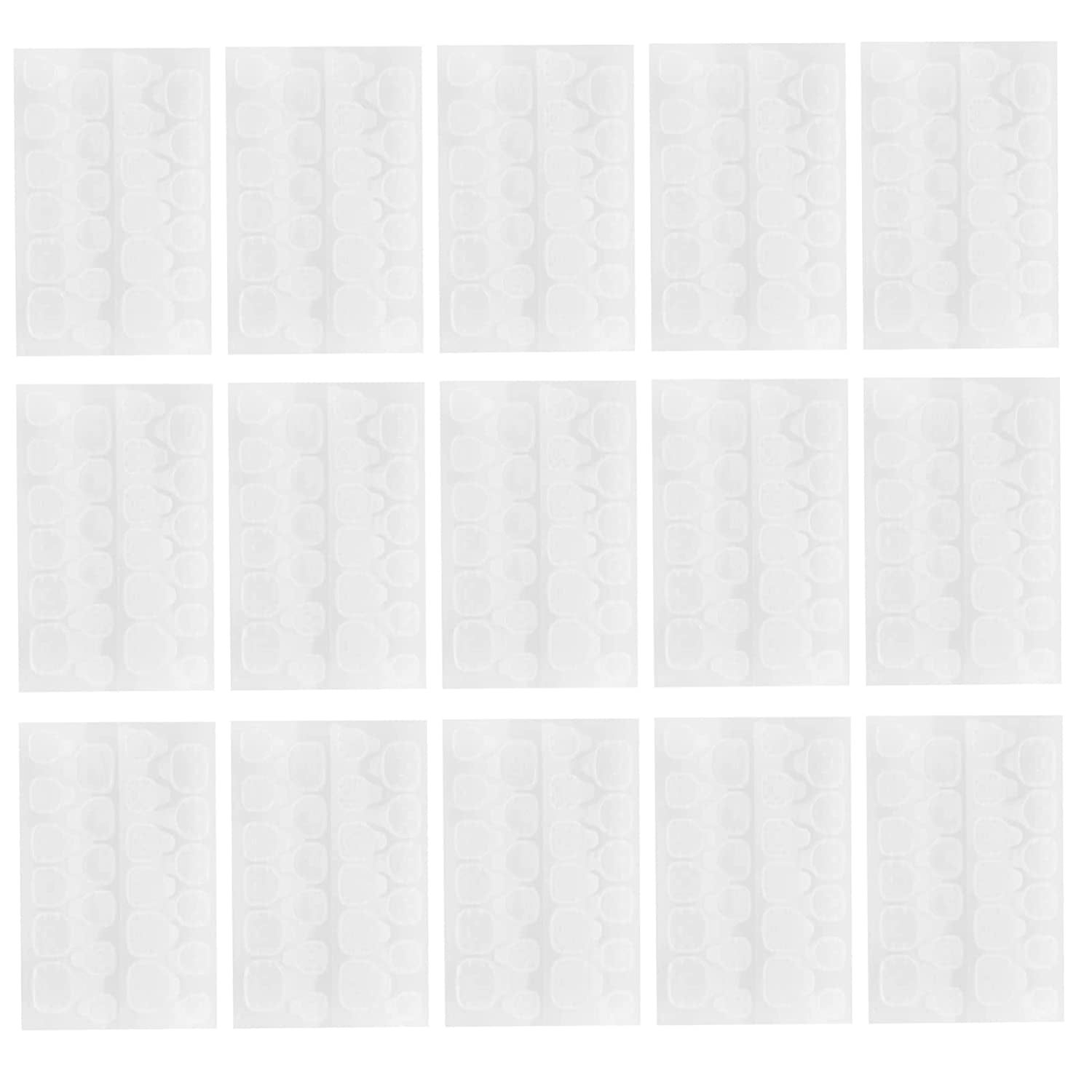 Manicure Supplies 15 Sheets Double Side Glue Nail Stickers for Press on ...