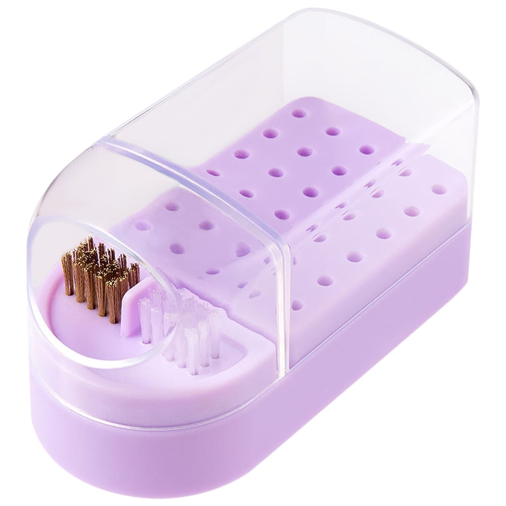 Manicure Tools Split Type Nail Art Storage Box Plastic Drill Bits ...