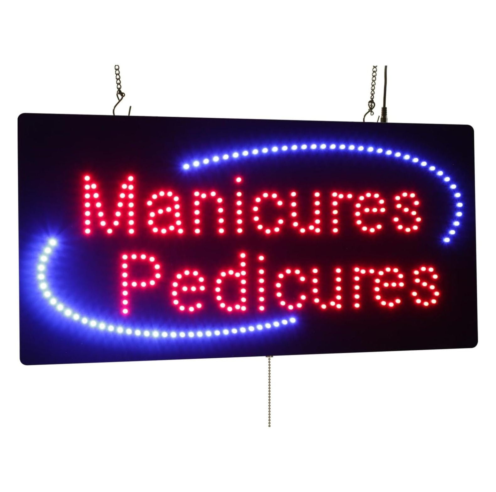 Manicures Pedicures Sign, Signage, LED Neon Open, Store, Window, Shop ...