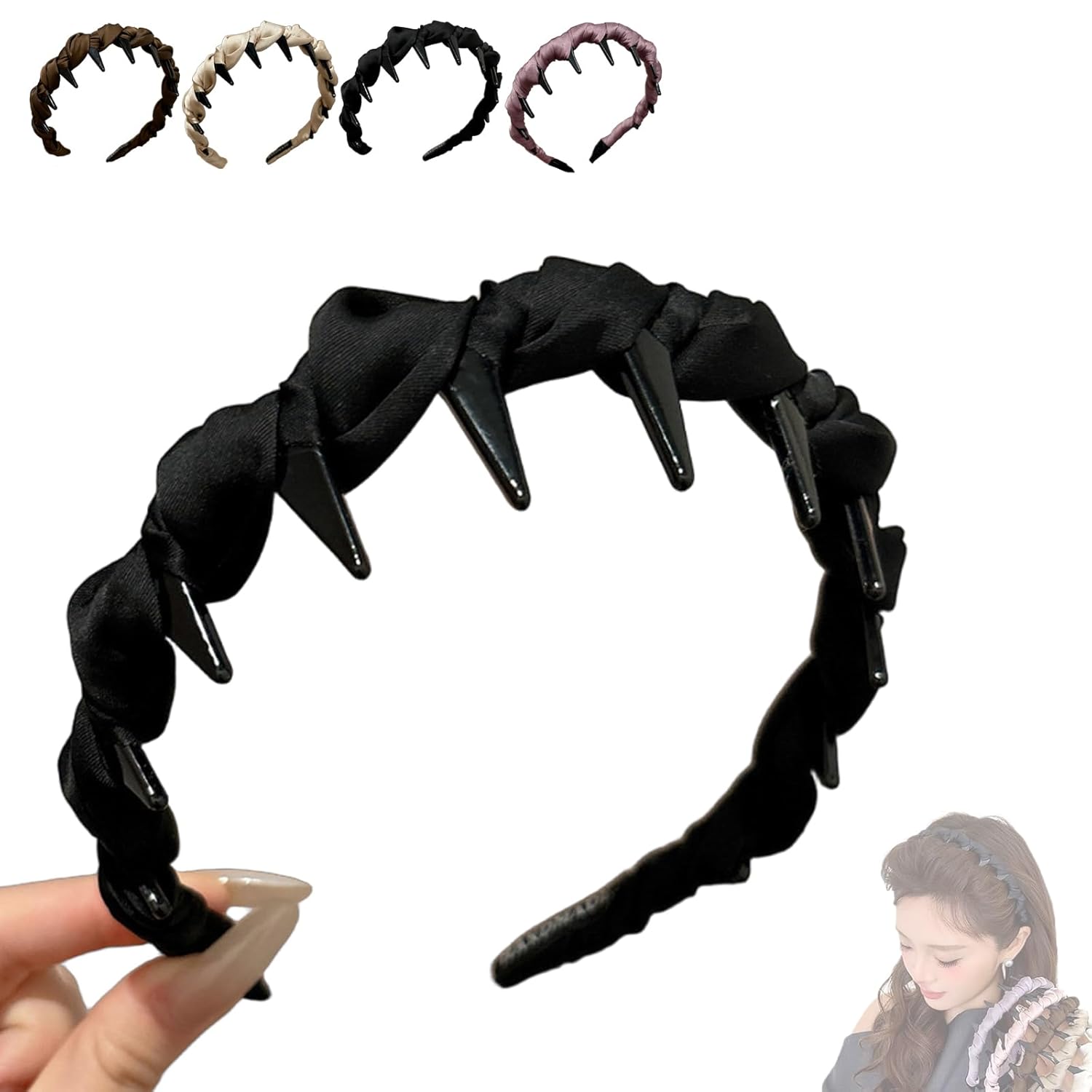 Manifeist Retro High Skull Pearl Headband, Basicallyt High Skull ...