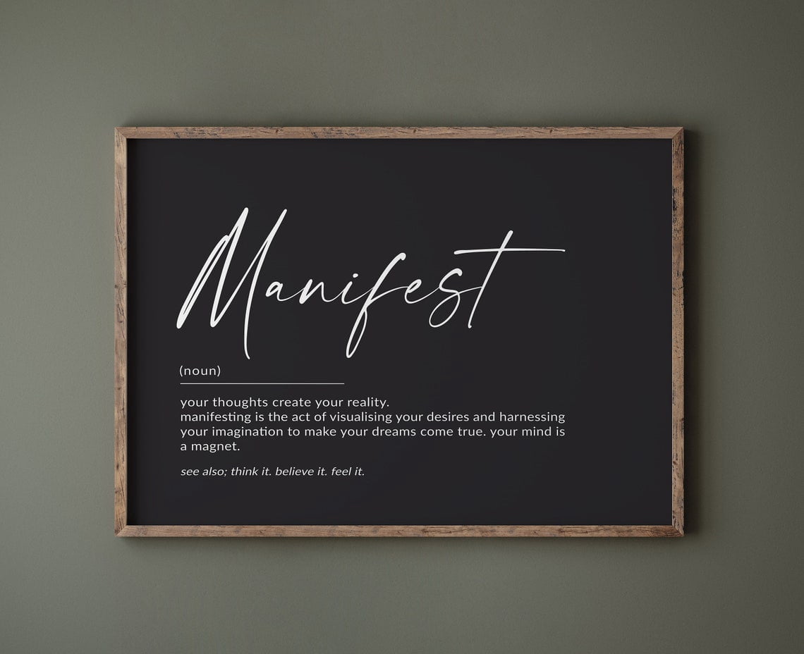 Manifest Definition Poster, Manifest Poster, Manifest Posters, Loa Wall ...