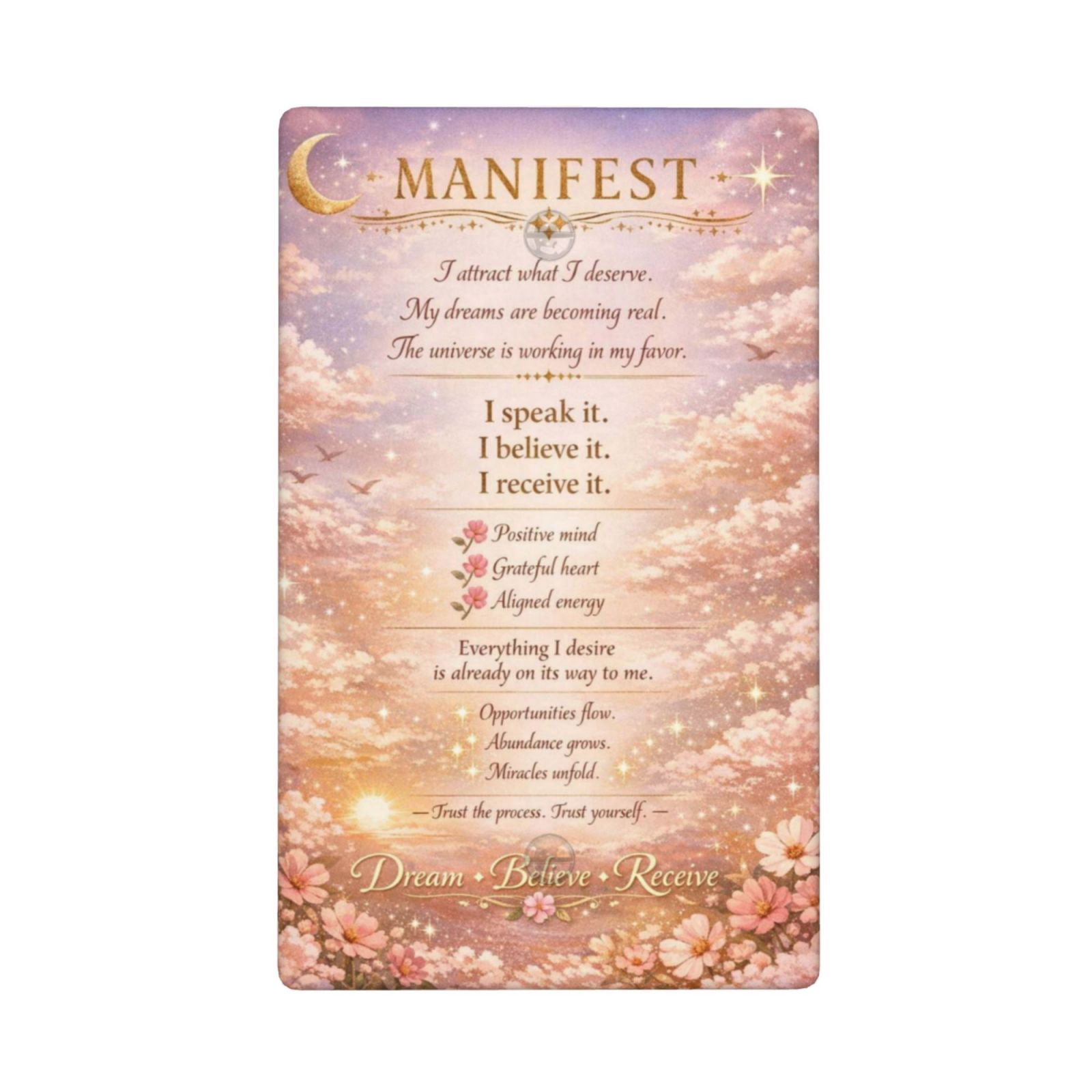 Manifest Trust The Process Trust Yourself Decorative Blank Wall Plate ...