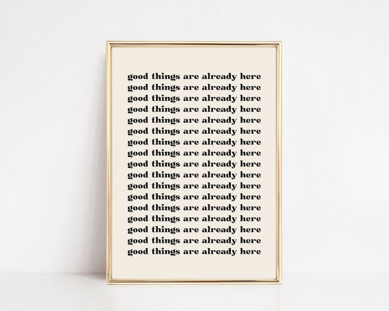 Manifest Wall Art | Good Things Are Here | Retro Print | Affirmation ...