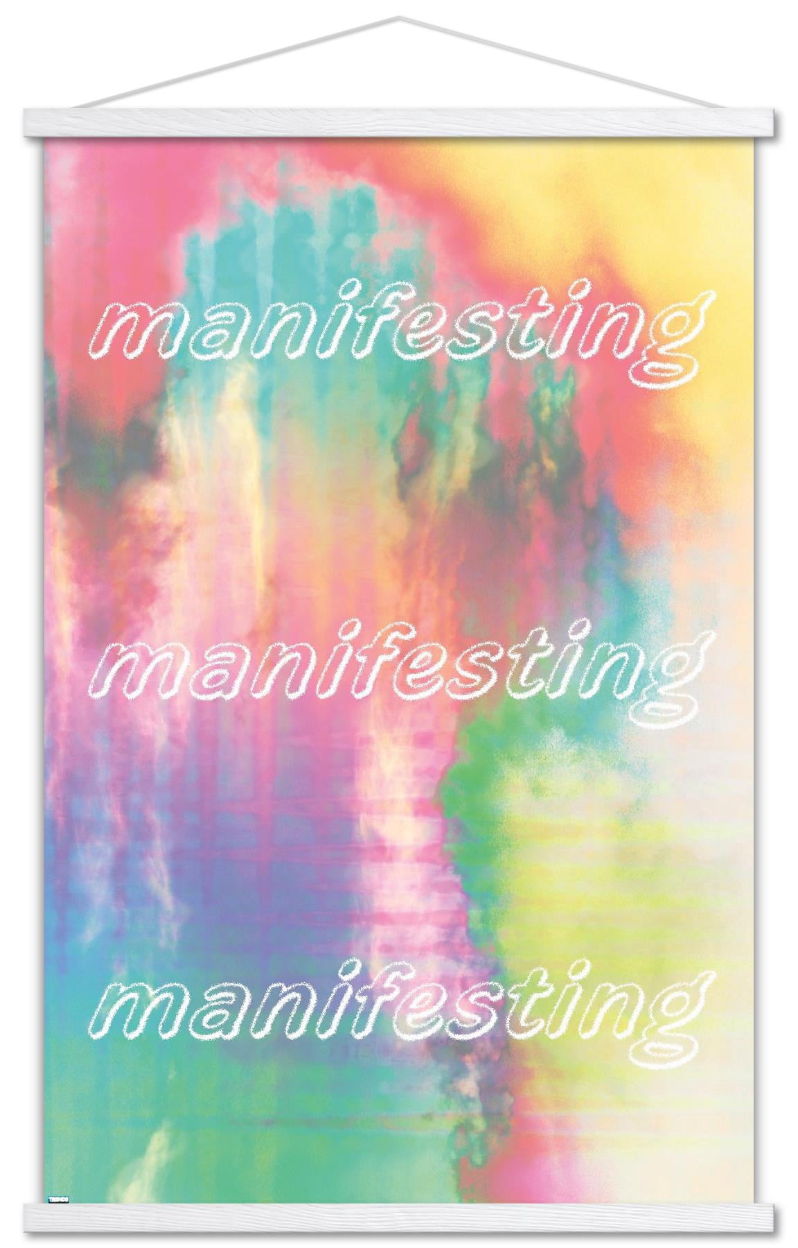 Manifesting Rainbow Wall Poster with Magnetic Frame, 22.375" x 34 ...