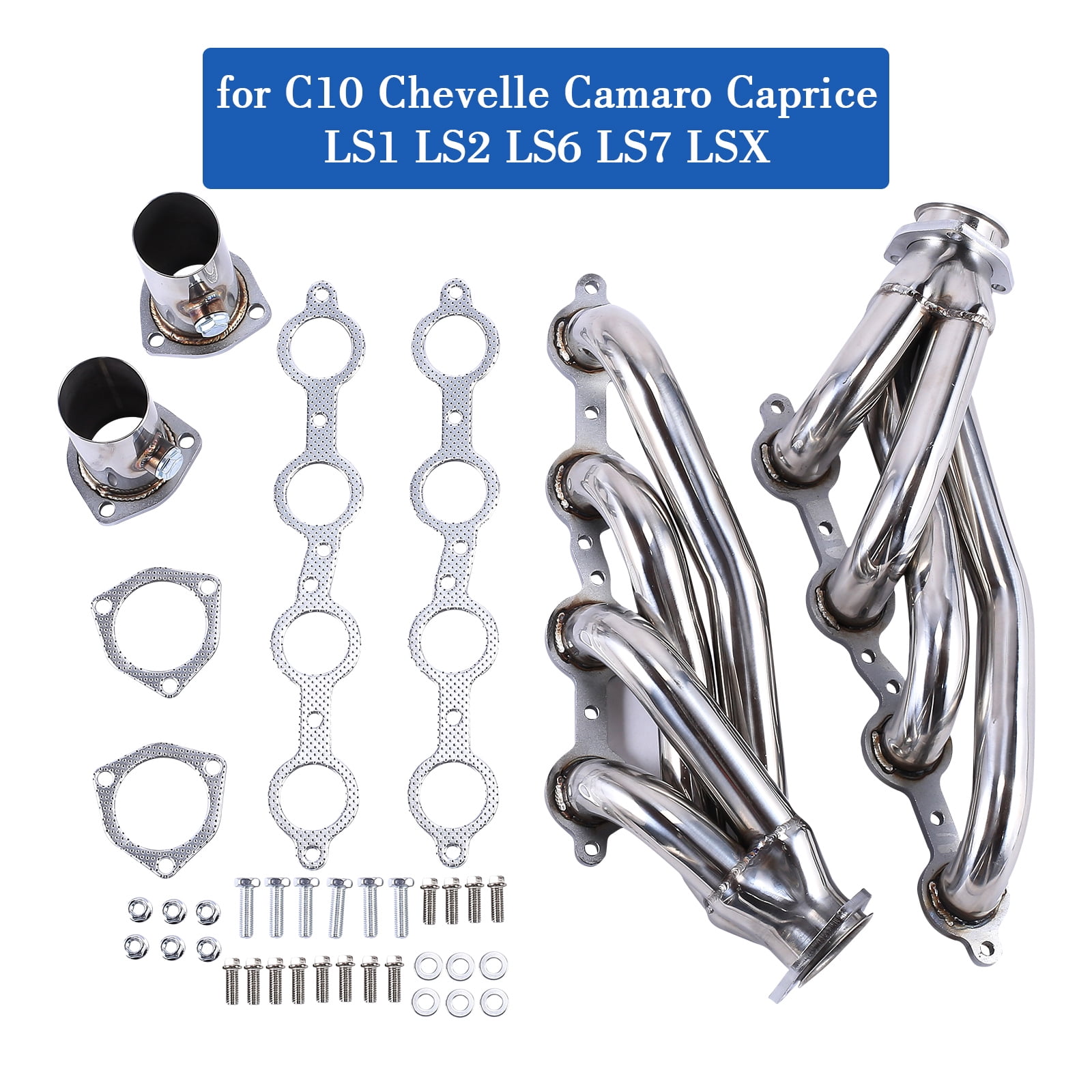 Manifold Header for Chevy C10 Chevelle Camaro Caprice LS Swap (LS1/LS2 ...