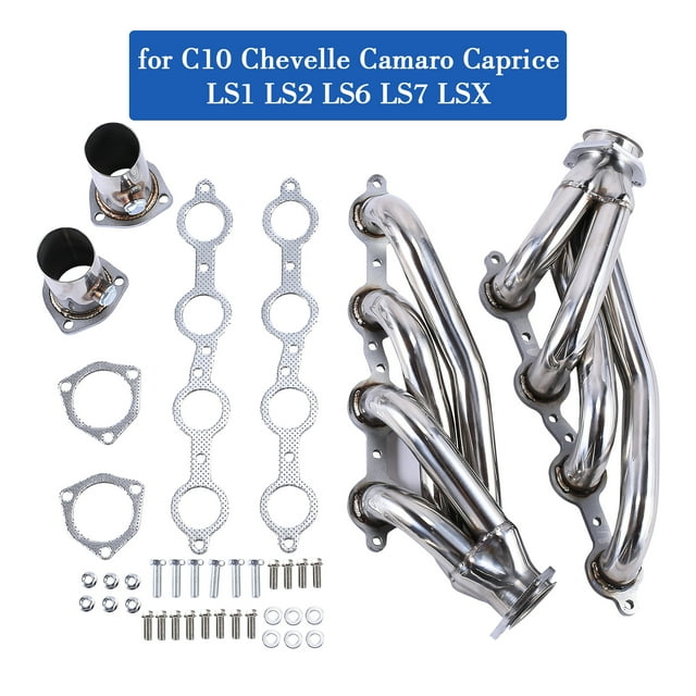 Manifold Header for Chevy C10 Chevelle Camaro Caprice LS Swap (LS1/LS2/LS6/LS7) - Walmart.com