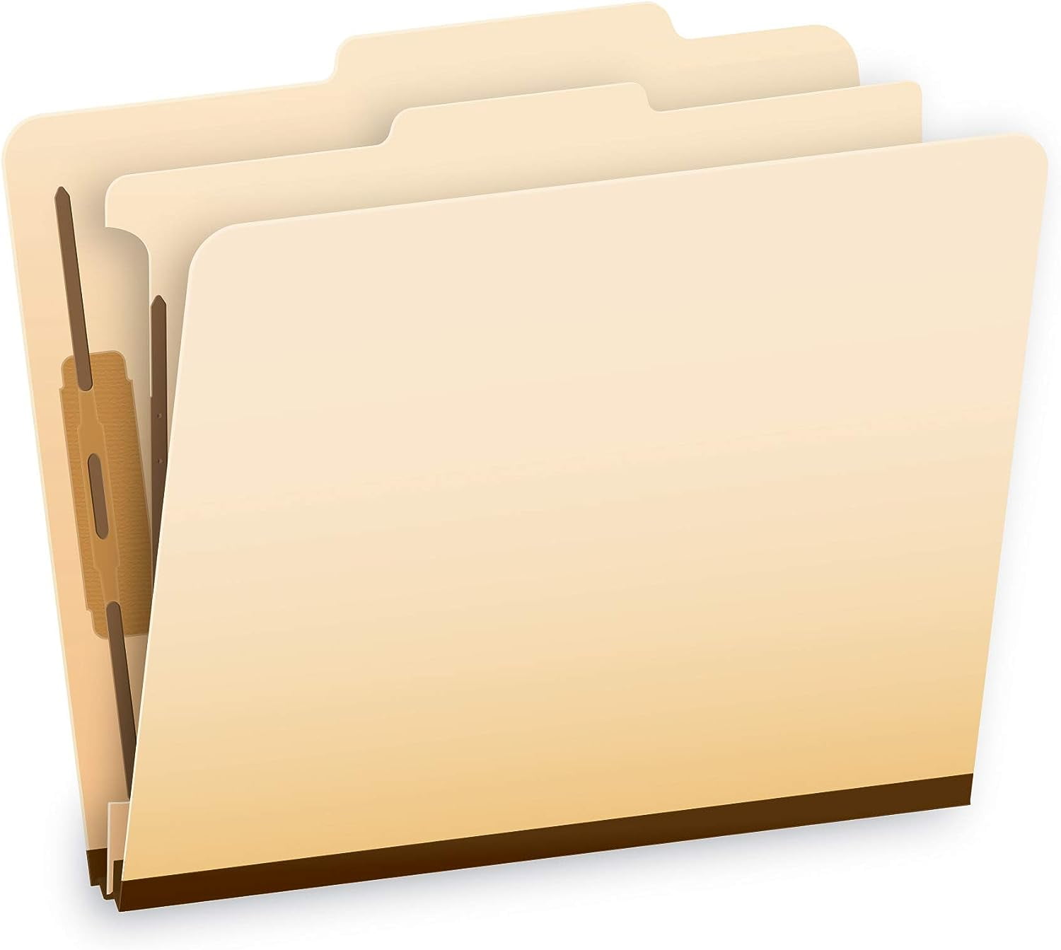 Manila Classification File Folders, 1 Divider, 2" Bonded Fasteners, 2/5 ...