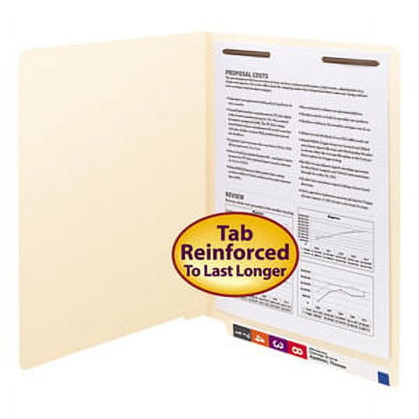 Manila End Tab 1-Fastener Folders with Reinforced Tabs - Walmart.com
