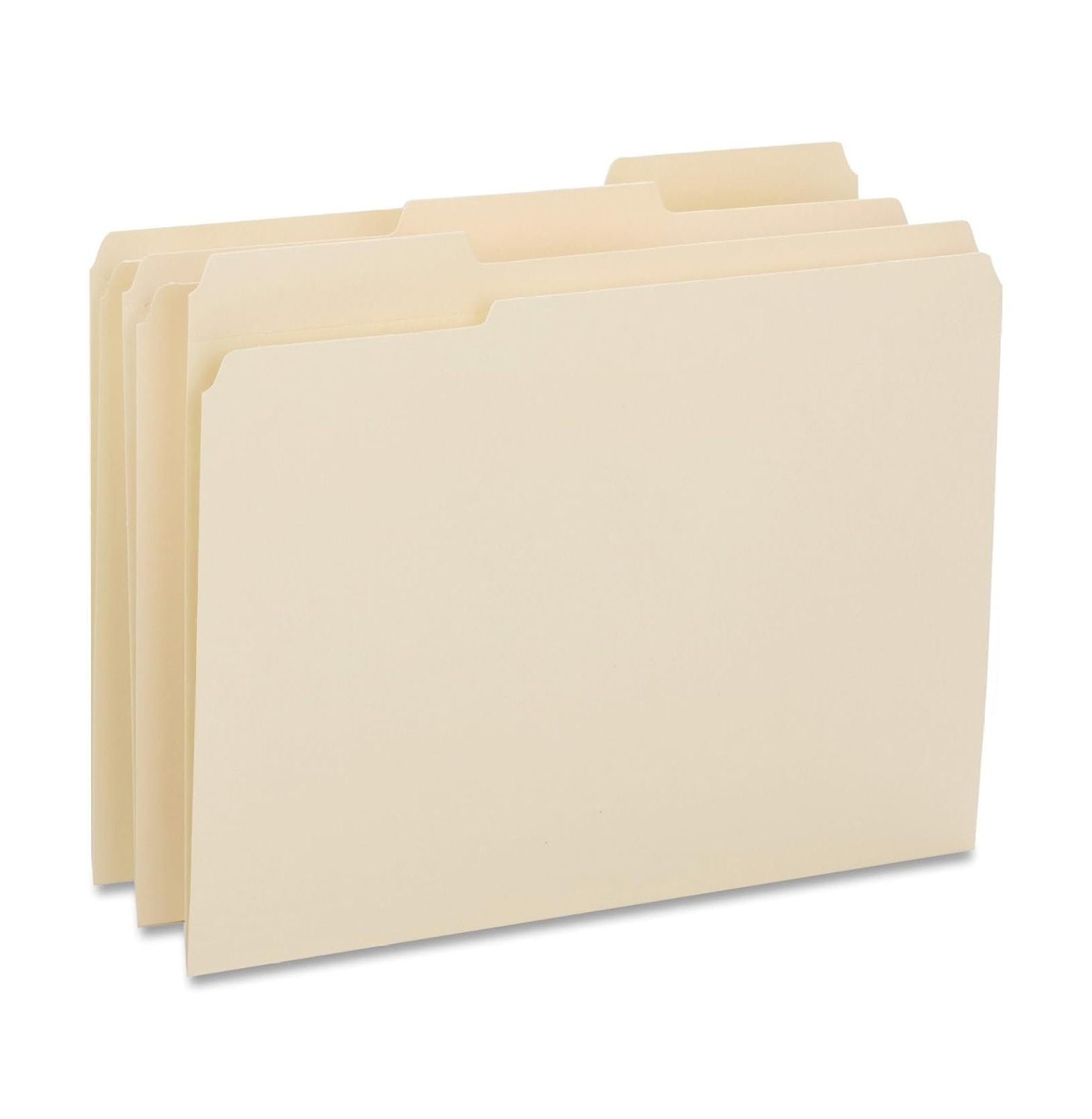 Manila File Folders 1/3 Cut Tab - Box of 50 - Letter Size - Organize ...