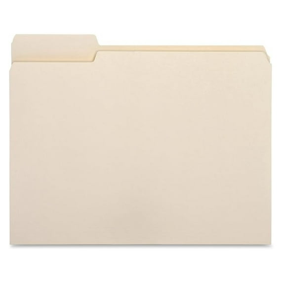 Manila File Folders 1/3 Cut Tab - Left Tab - Letter Size - 100 Pack ...