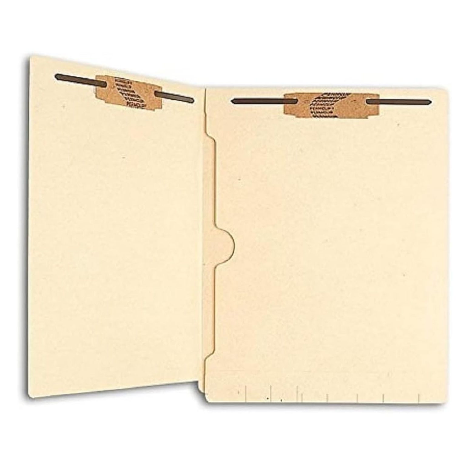 Manila File Folders 50 Pack - 2 Fastener End Tab - Legal Size 9 1/2 x ...