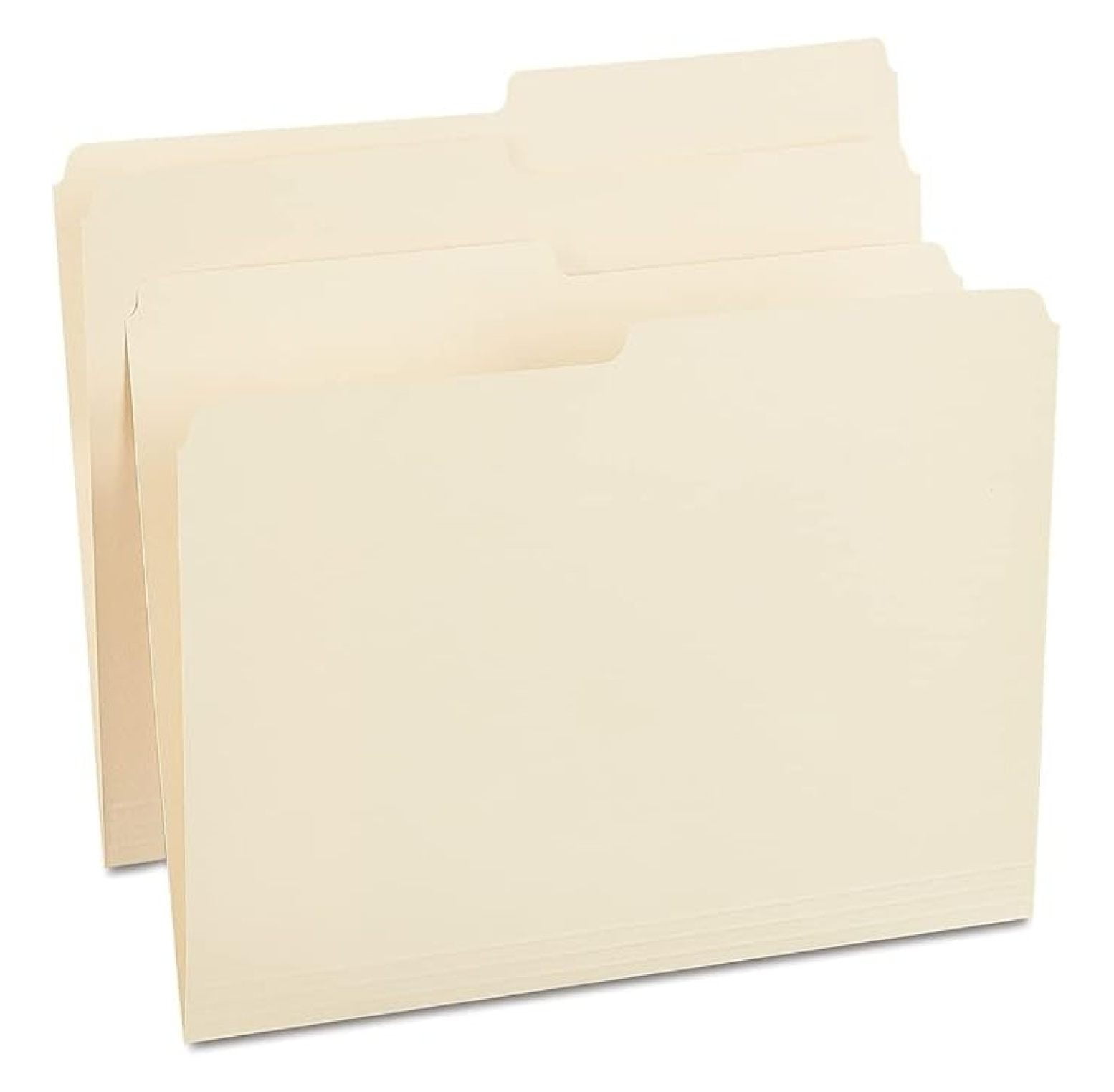 Manila File Folders Letter 2 Tab Assorted Positions 100/Box - Walmart.com
