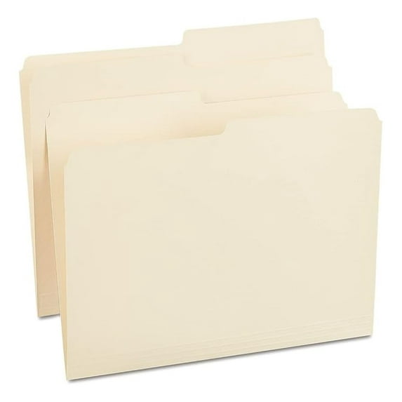 Manila File Folders Letter 2 Tab Assorted Positions 100/Box - Walmart.com