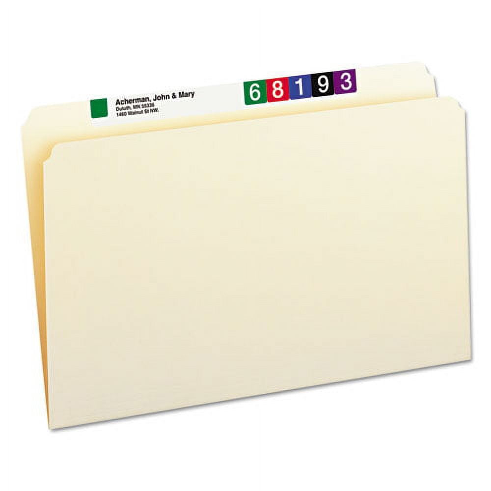 Manila File Folders, Straight Tabs, Legal Size, 0.75" Expansion, Manila ...