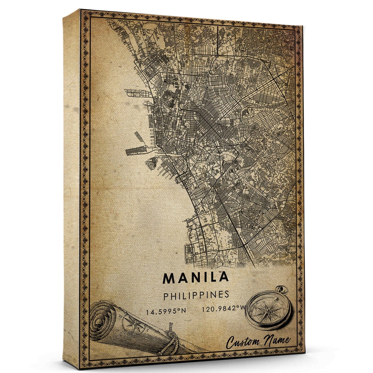 Manila Map Poster, Philippines Map Art Poster, Canvas, Manila Map City ...