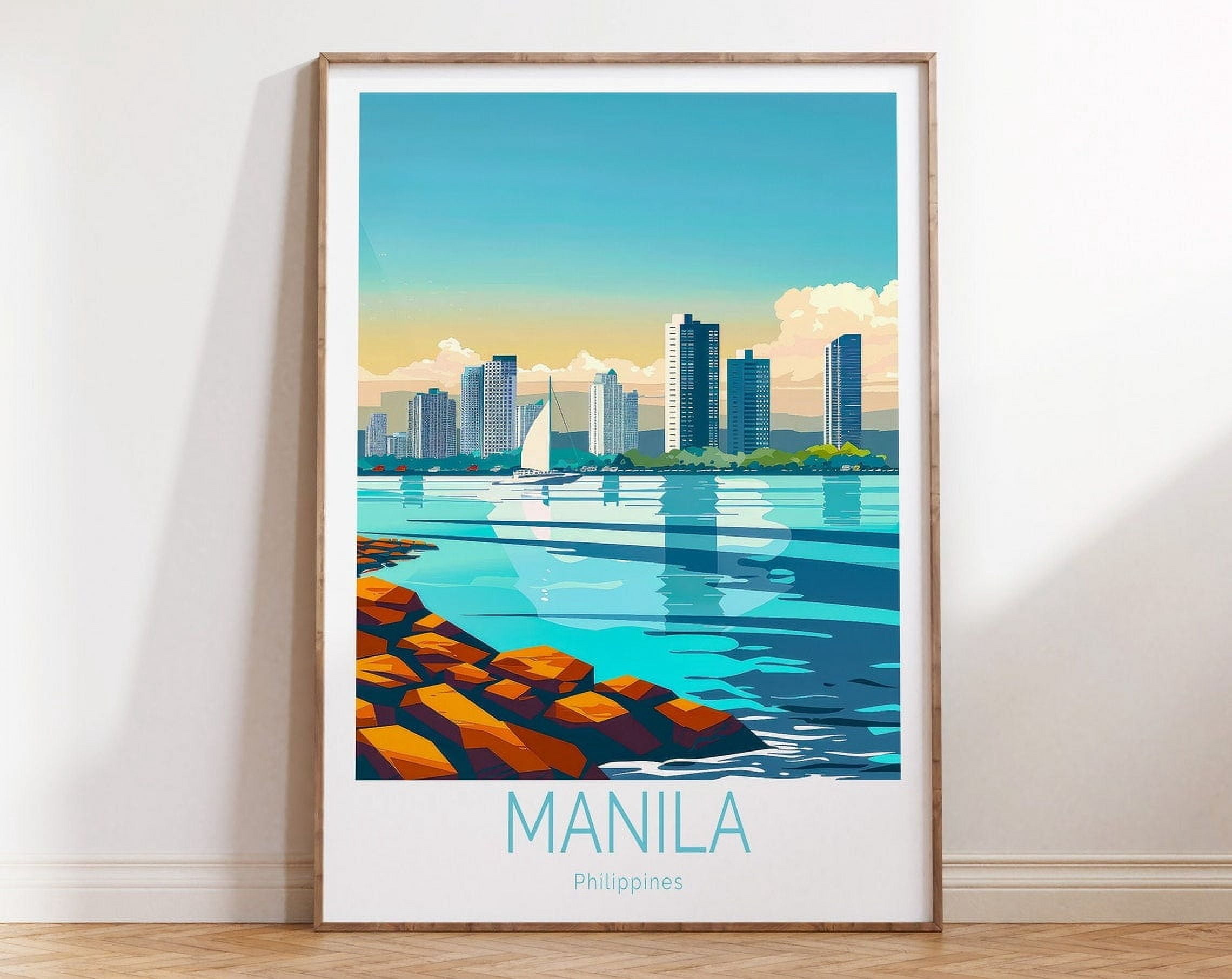 Manila Philippines Travel Poster, Philippines Travel Wall Art ...