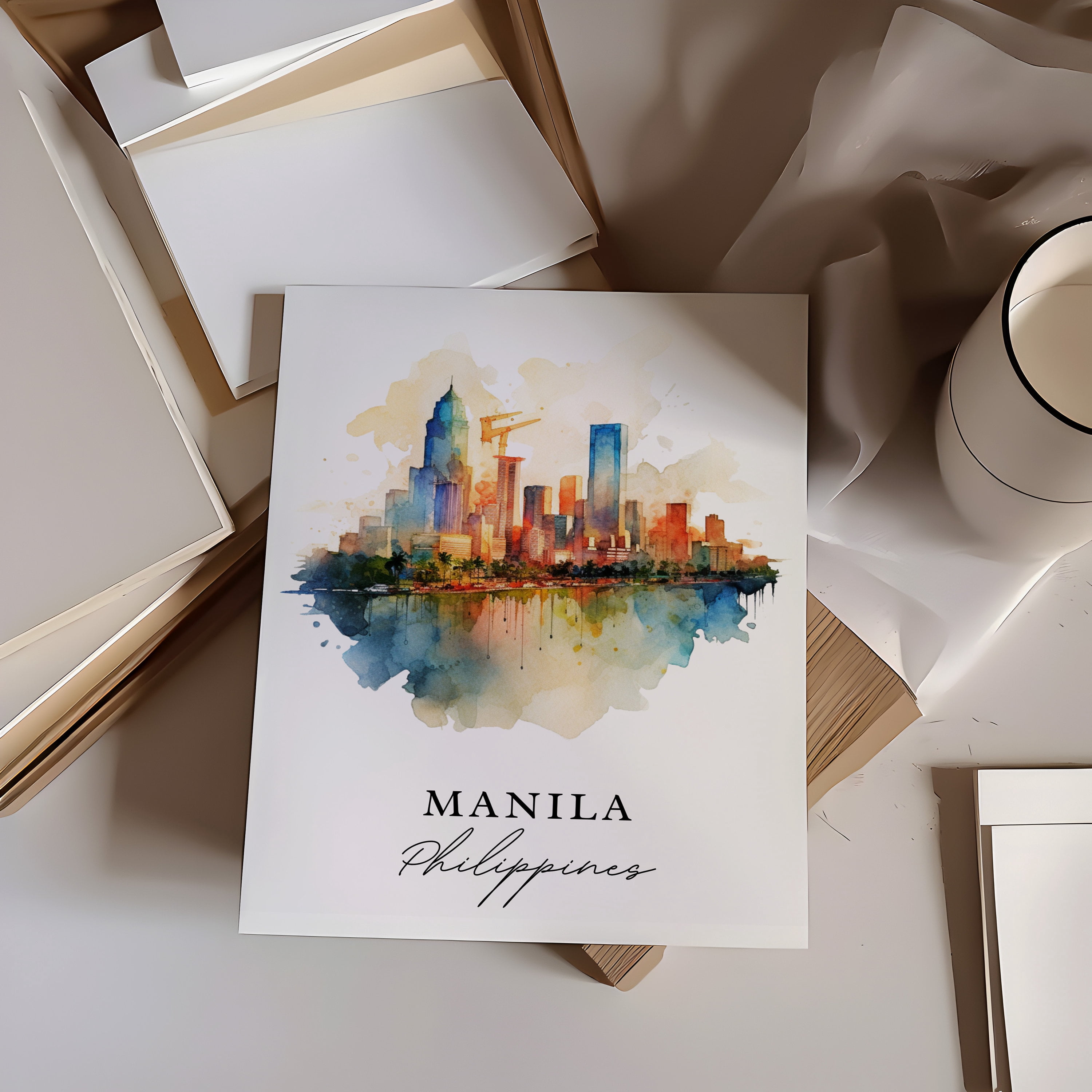 Manila Philippines Wall Art, Manila Poster, Filipino Wedding or ...