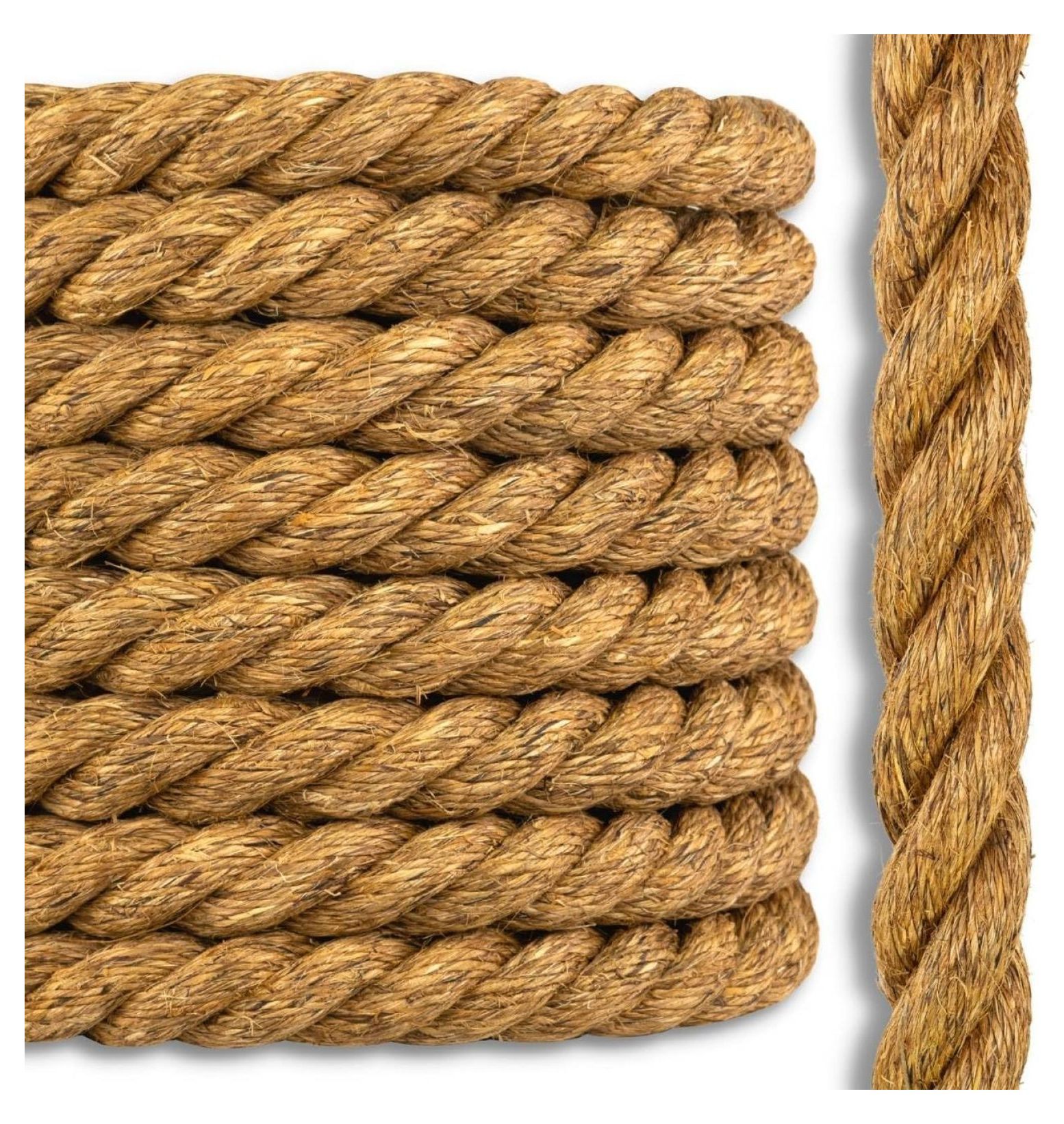 Manila Rope | Natural Fiber | 3 Strand Twisted | Indoor or Outdoor ...