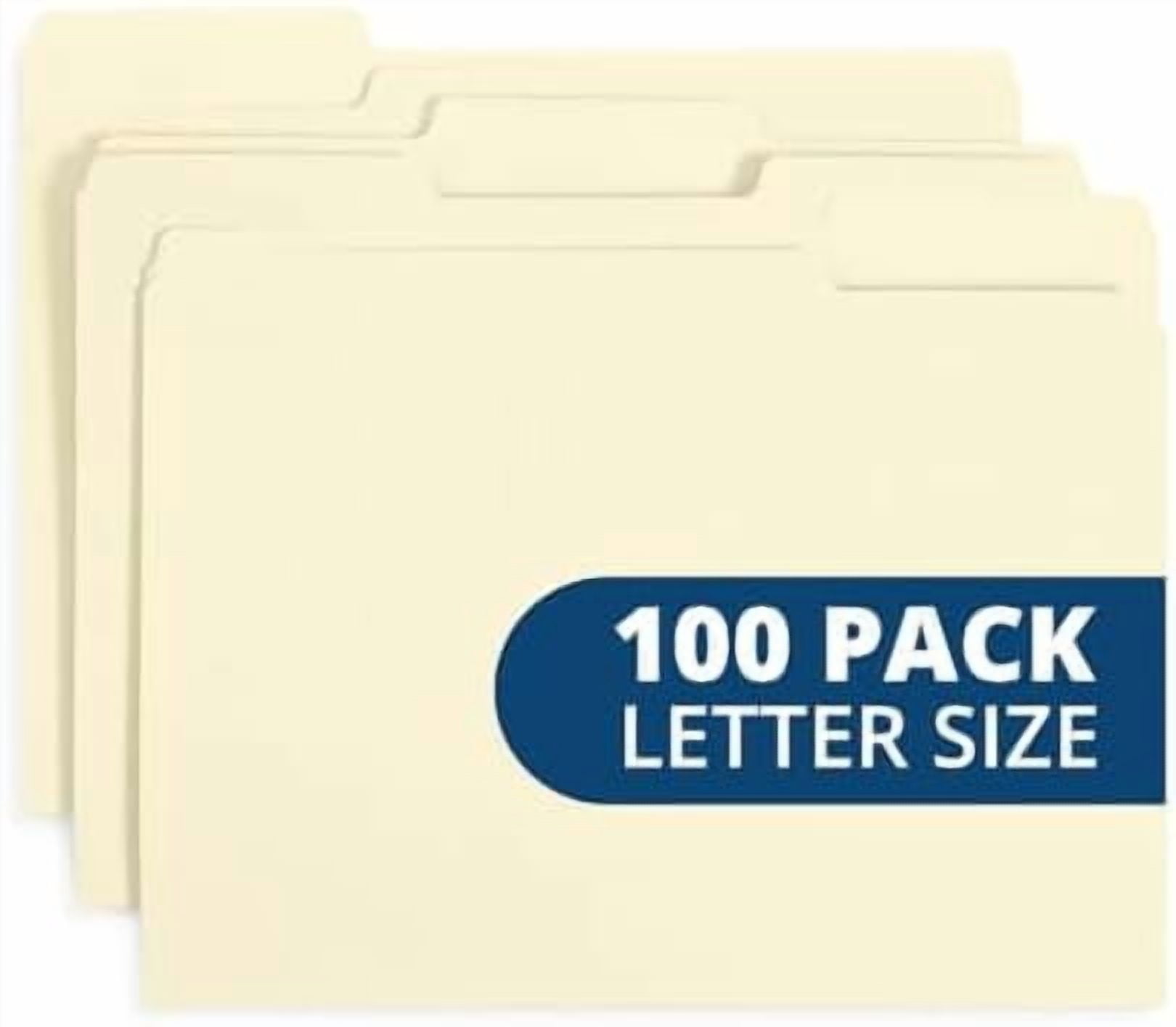 Manilla File Folders 8.5 x 11, 1/3 Cut Tab, Letter Size Vanilla folders ...
