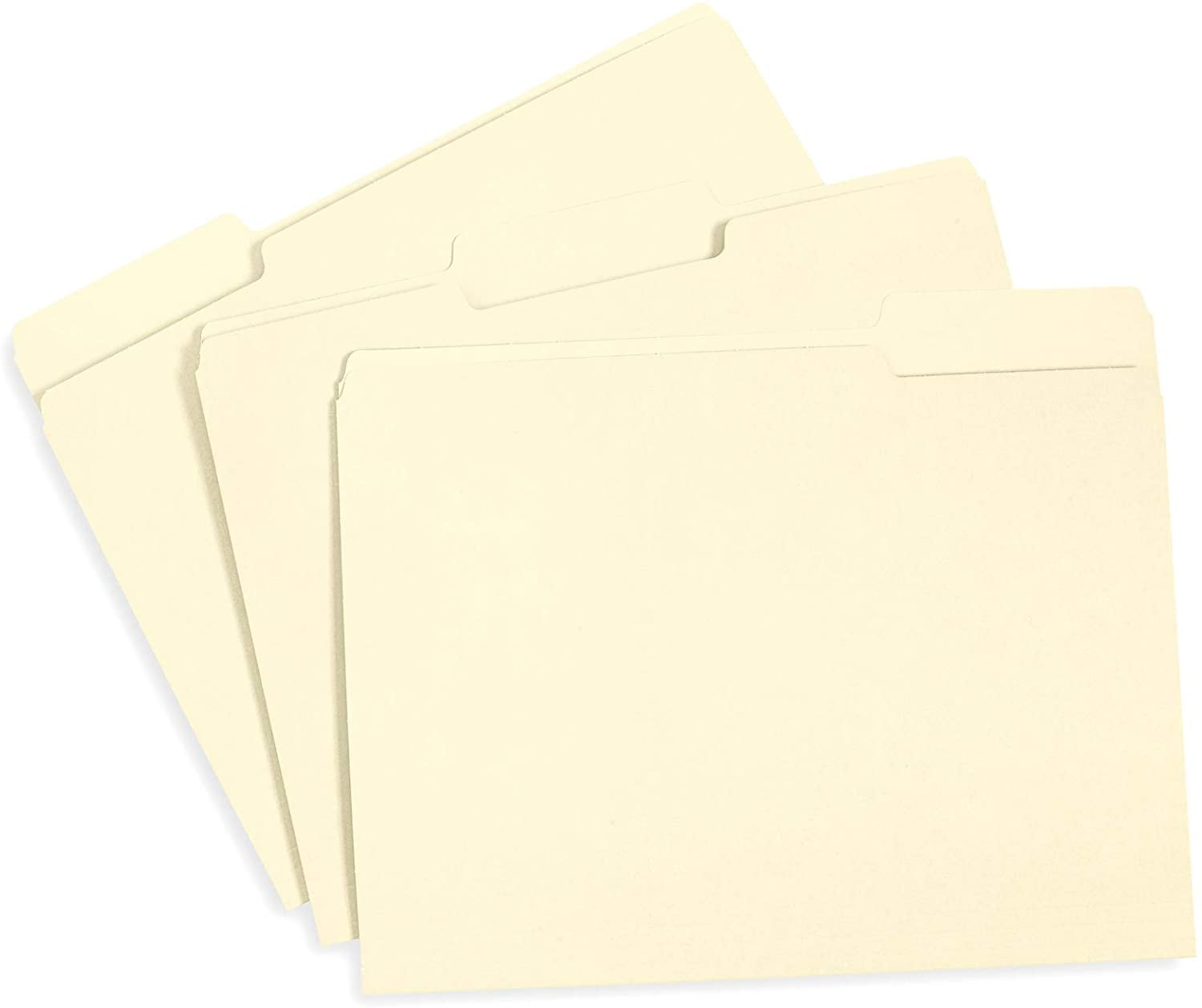 Manilla File Folders 8.5 x 11, 1/3 Cut Tab, Letter Size Vanilla folders ...