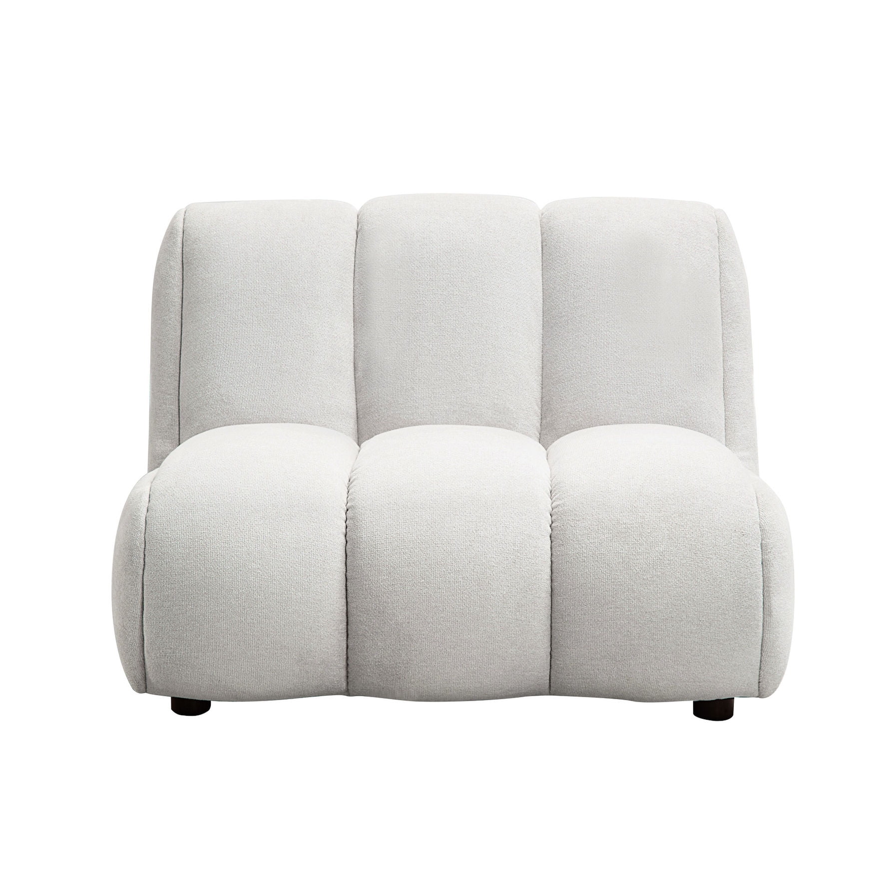 Manilla Ivory White Linen - Tight Seat Cushion with Tufting - Indoor ...