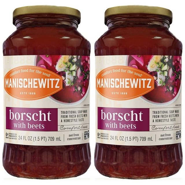 Manischewitz Gluten-free Borscht with Diced Beets, 24 Oz Pack of 2 ...