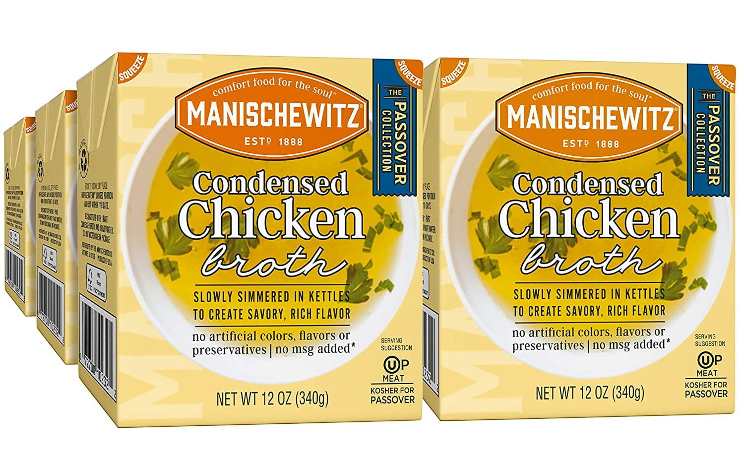 Manischewitz Condensed Chicken Broth, 12oz 6 Pack, Savory, Kosher ...