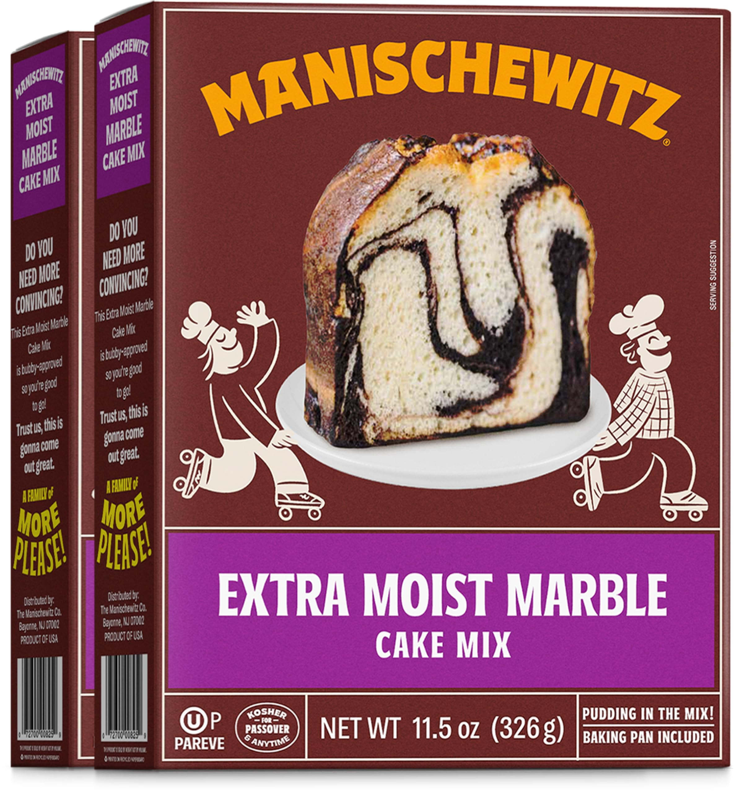 Manischewitz Extra Moist Marble Cake Mix, Kosher for Passover, 2 Pack ...