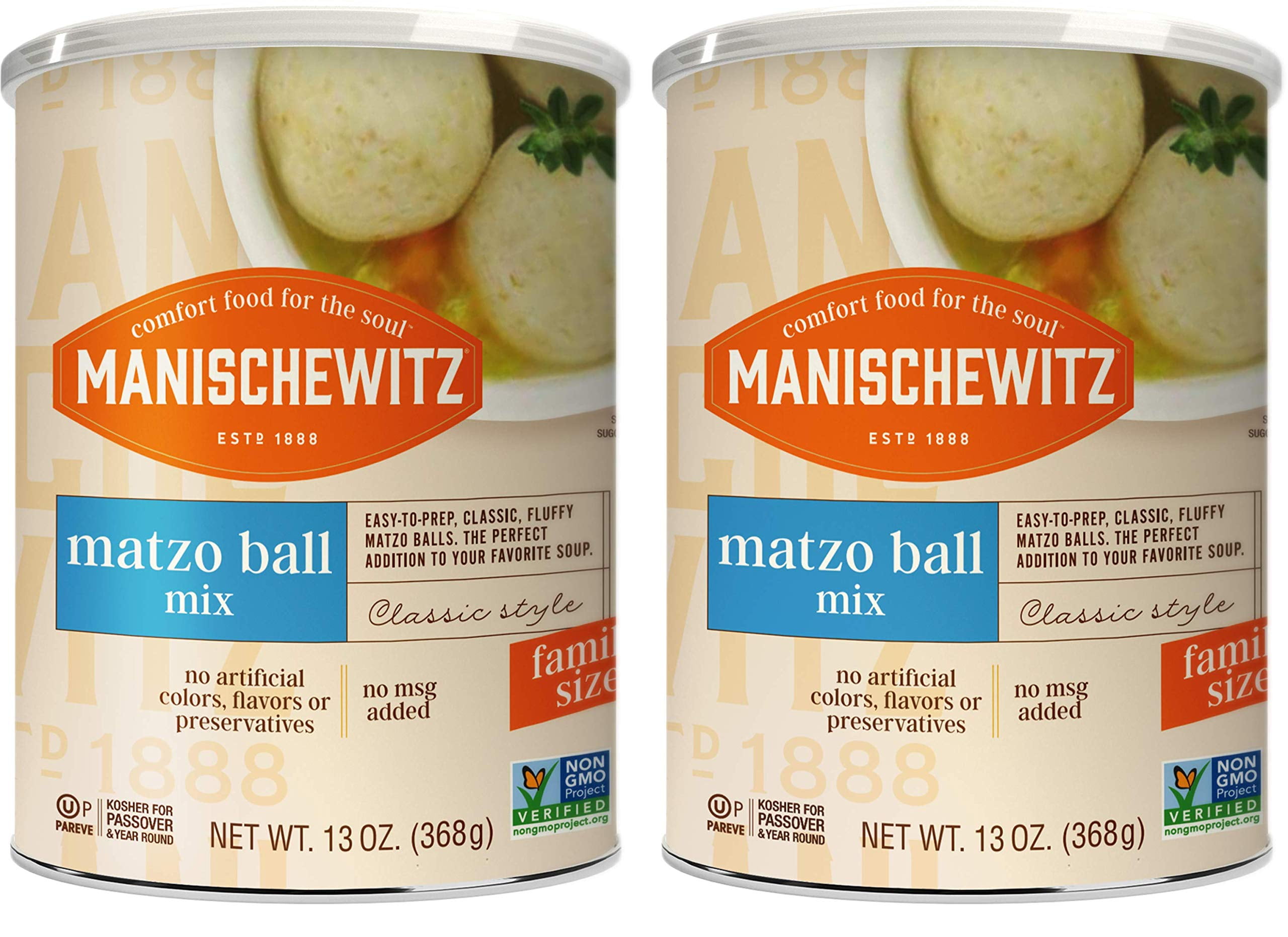 Manischewitz Family Size Original Matzo MDA05 Ball Mix 13oz (2 Pack) in ...