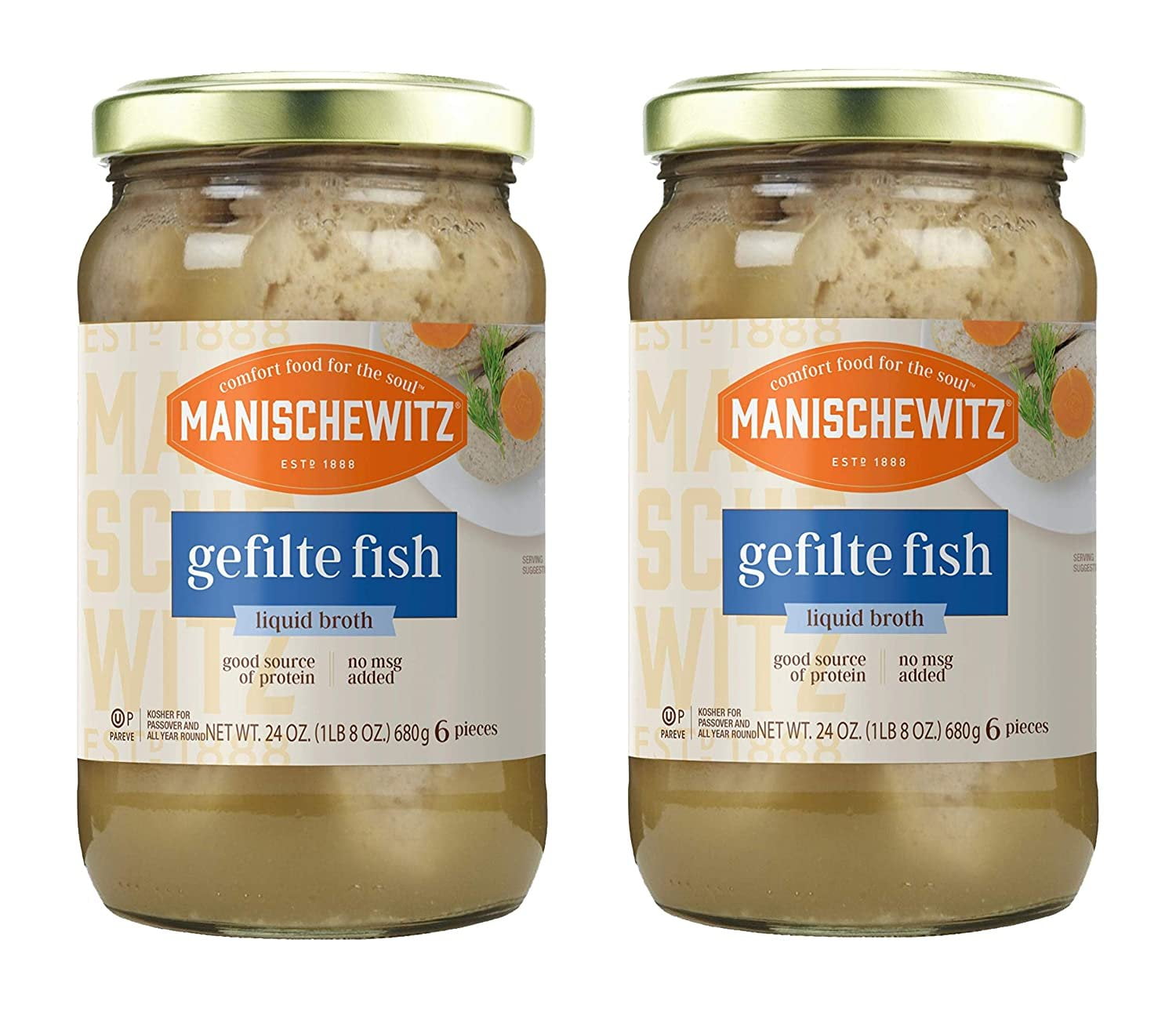 Manischewitz - Gefilte Fish In Liquid Broth - Original - Case Of 12 ...