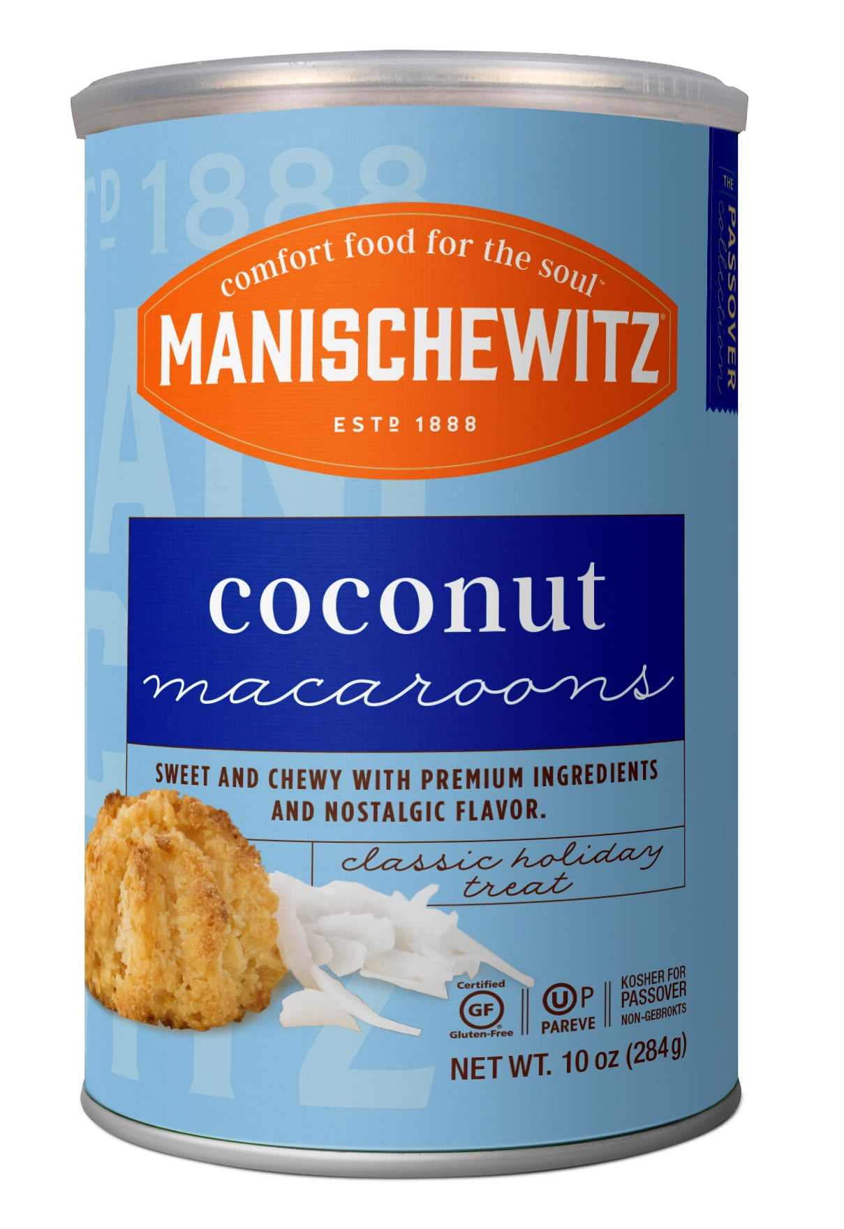 Manischewitz Gluten-Free, Vegetarian Coconut Macaroon Cookies, 10 oz ...