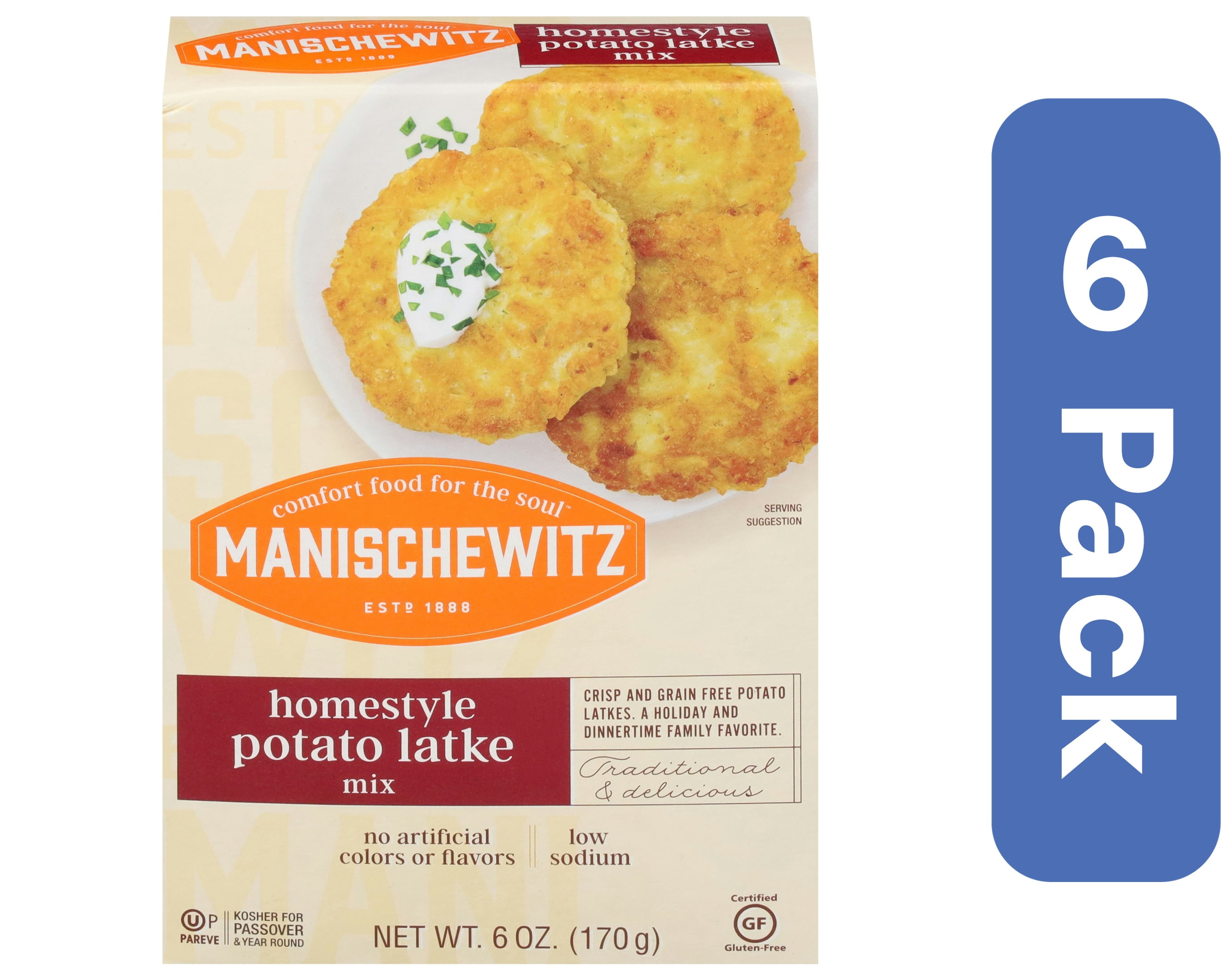 Manischewitz Home Style Potato Latke Mix 6 oz (Pack Of 6) - Walmart.com