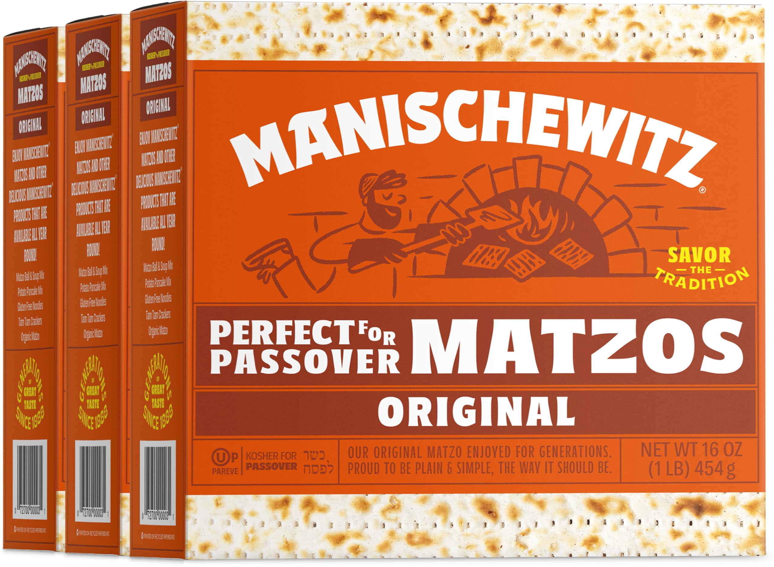 Manischewitz Kosher For Passover ESF27 Matzo 3 LBS (3 Boxes) - Walmart.com