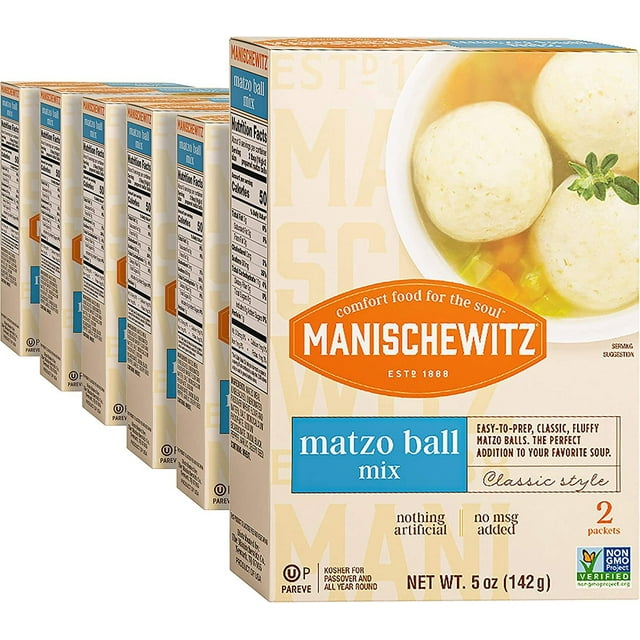 Manischewitz Matzo Ball Mix, 5 Oz. 6 Pack Easy Prep Kosher for Passover ...