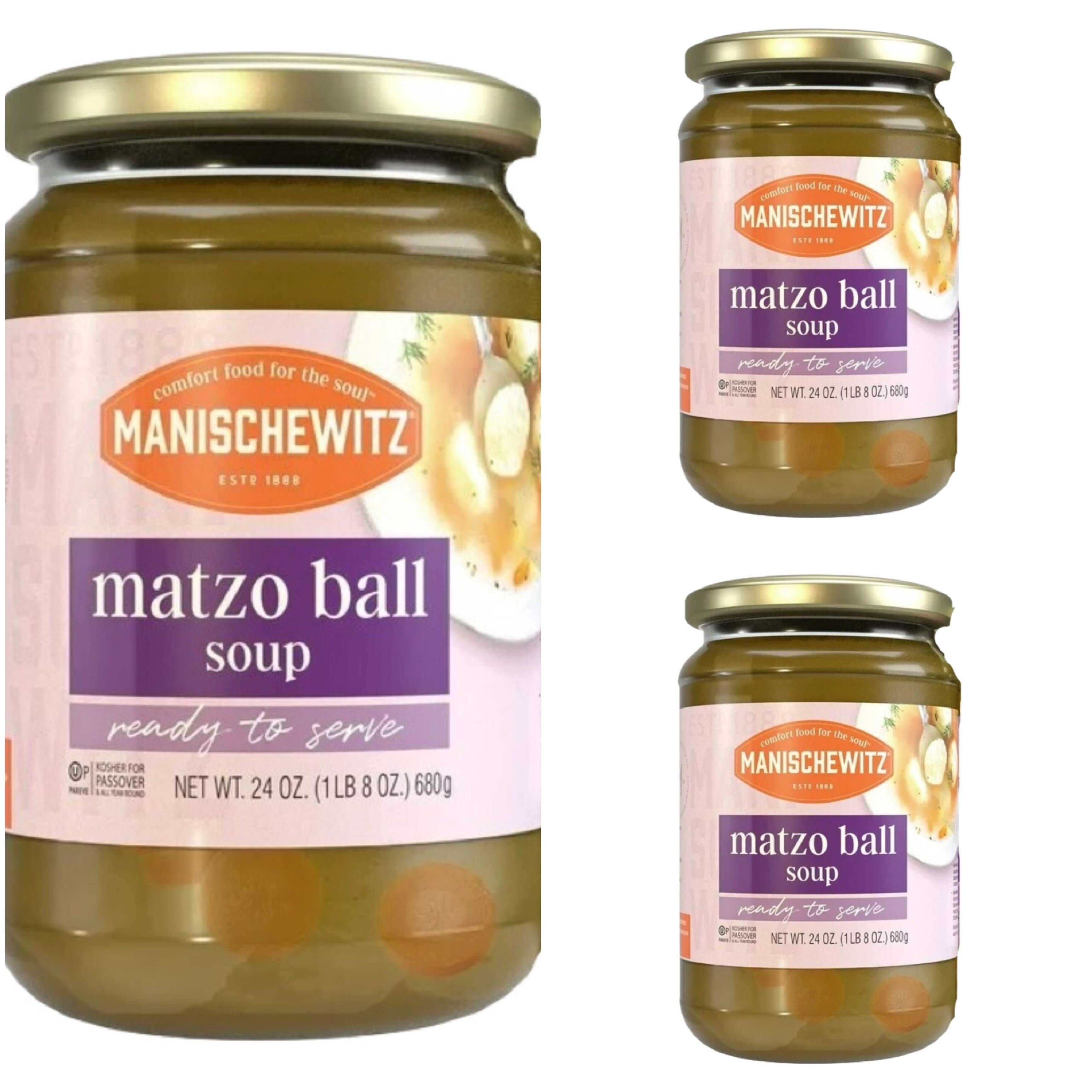 Manischewitz Matzo Ball Soup Jar, 24-ounces (Pack Of 3) - Walmart.com