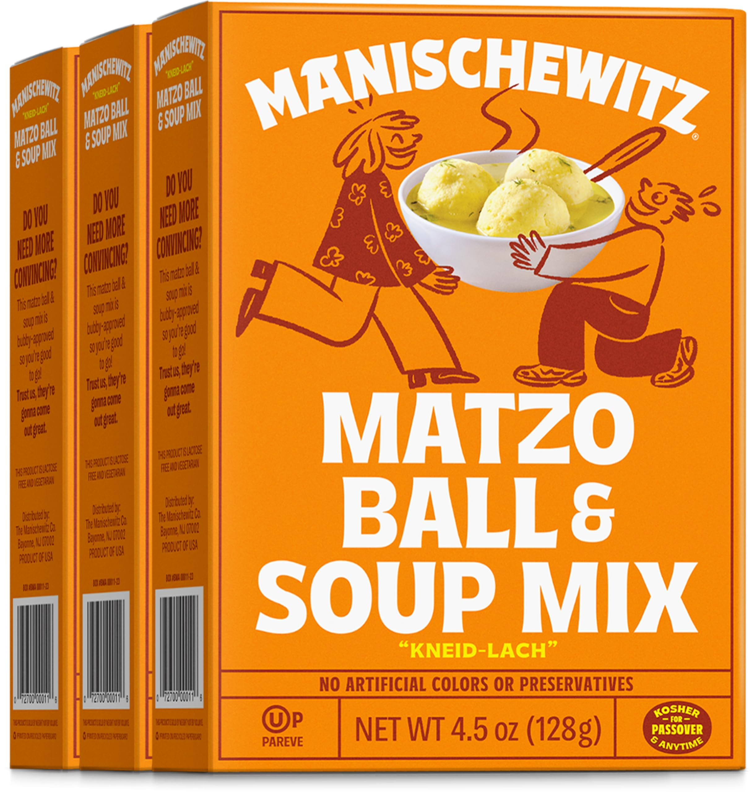 Manischewitz Matzo Ball and Soup Mix, 4.5 oz Pack of 3 - Kosher ...