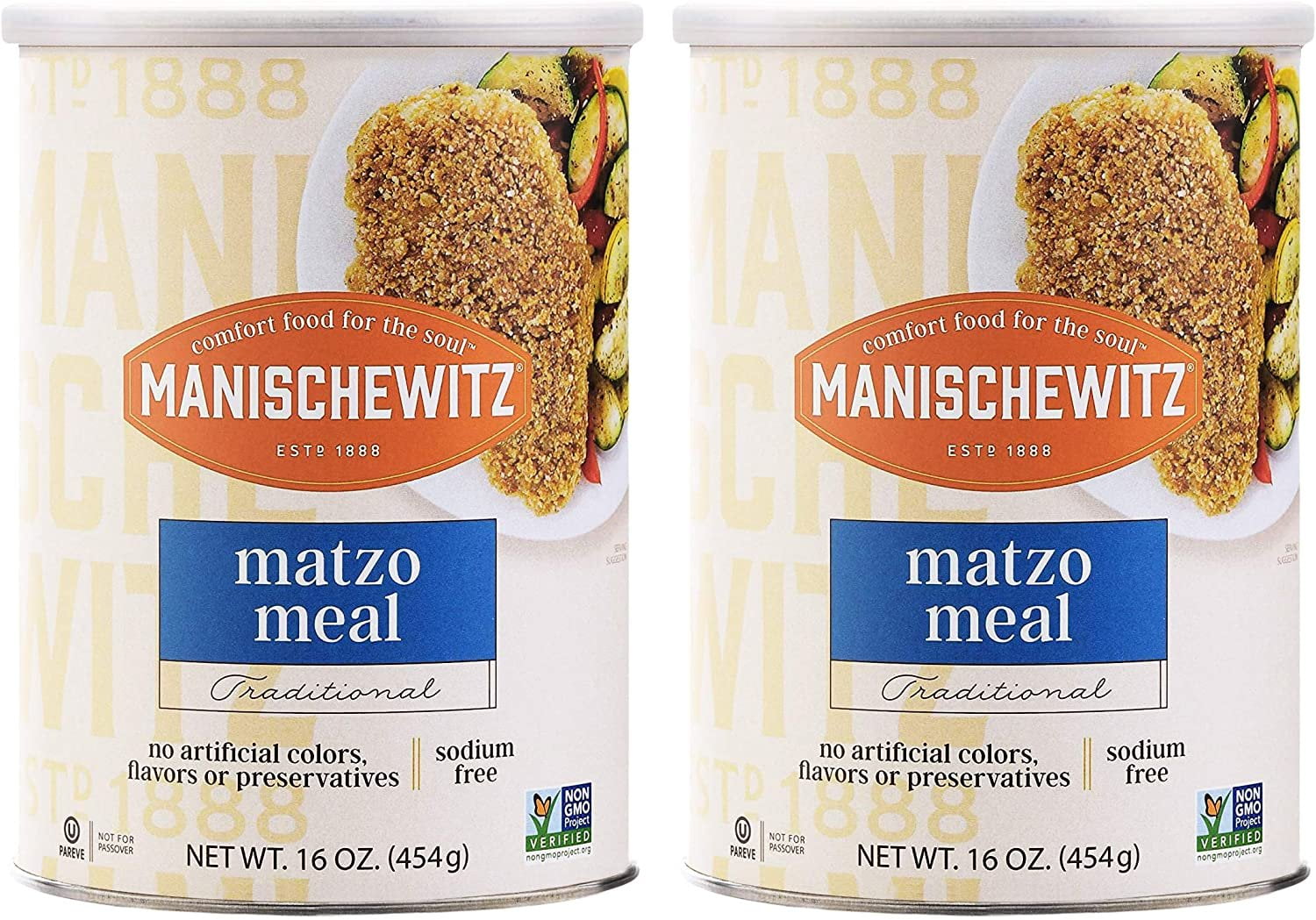 Manischewitz Matzo Meal Daily Canister, 1 Pound Pack of 2 - Walmart.com