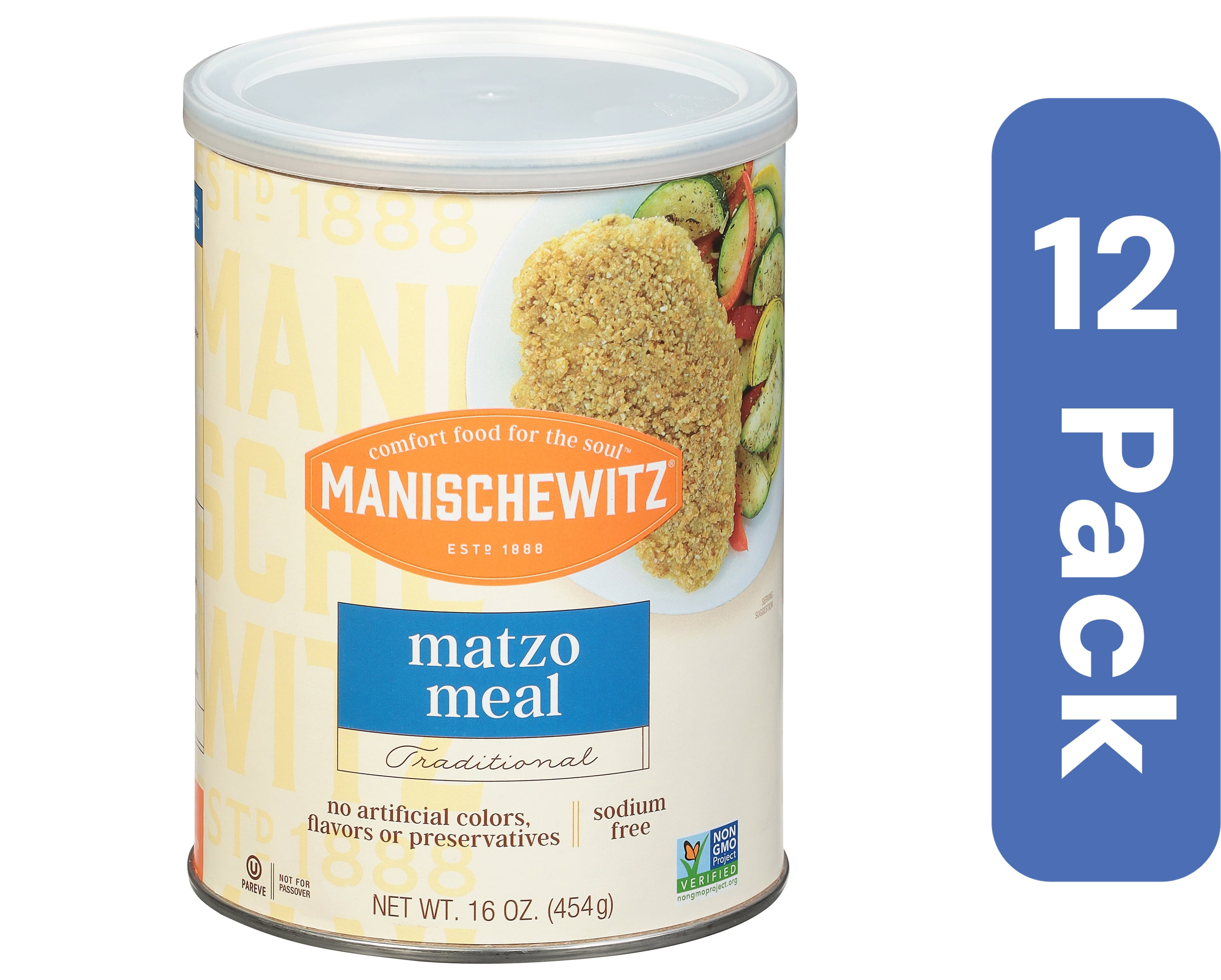 Manischewitz Matzo Meal Daily Canister 16 oz (Pack of 12) - Walmart.com
