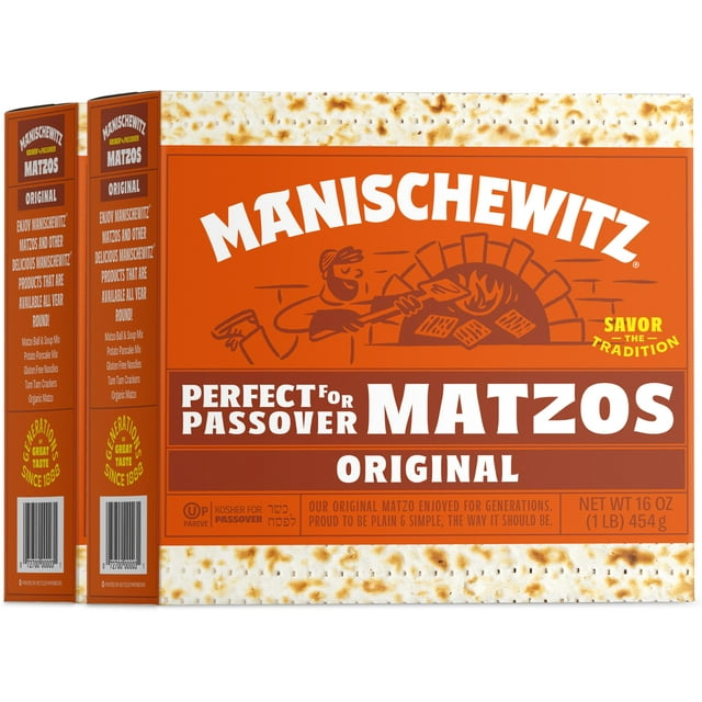Manischewitz Kosher Passover Matzos Crackers, Fresh and Crispy Matzah ...