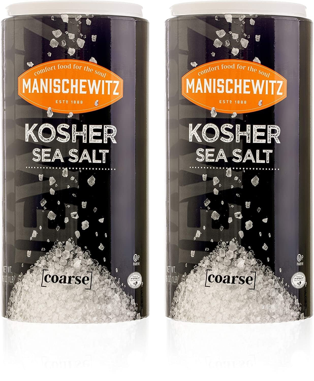 Manischewitz, Kosher Sea Salt, 16oz, Coarse Mediterranean Sea Salt ...