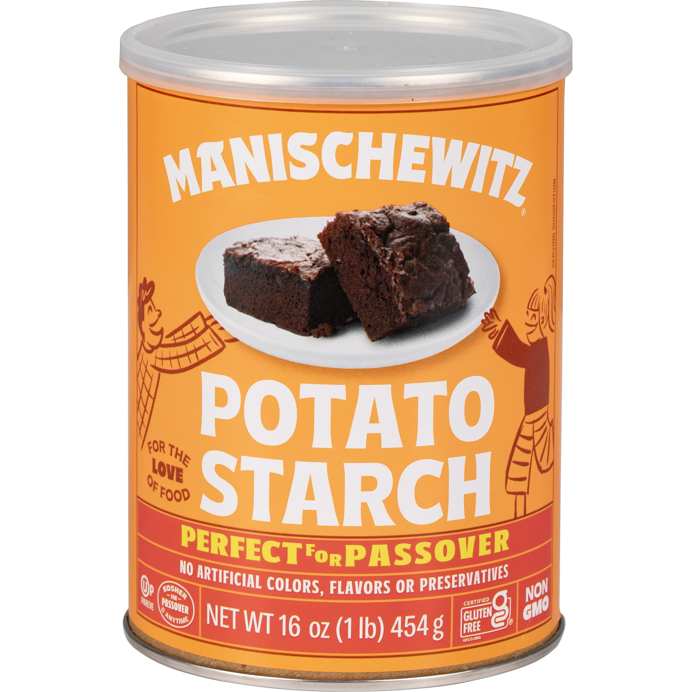 Manischewitz Pure Potato Starch, BDF32 16oz (1LB Resealable Container) Gluten Free, Non GMO ...
