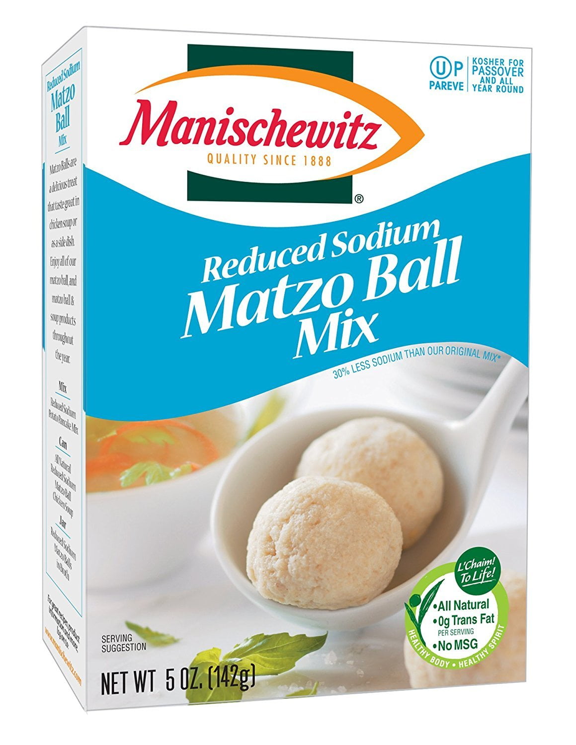 Manischewitz Reduced Sodium Matzo Ball Mix, 5 Ounce - 12 per case ...