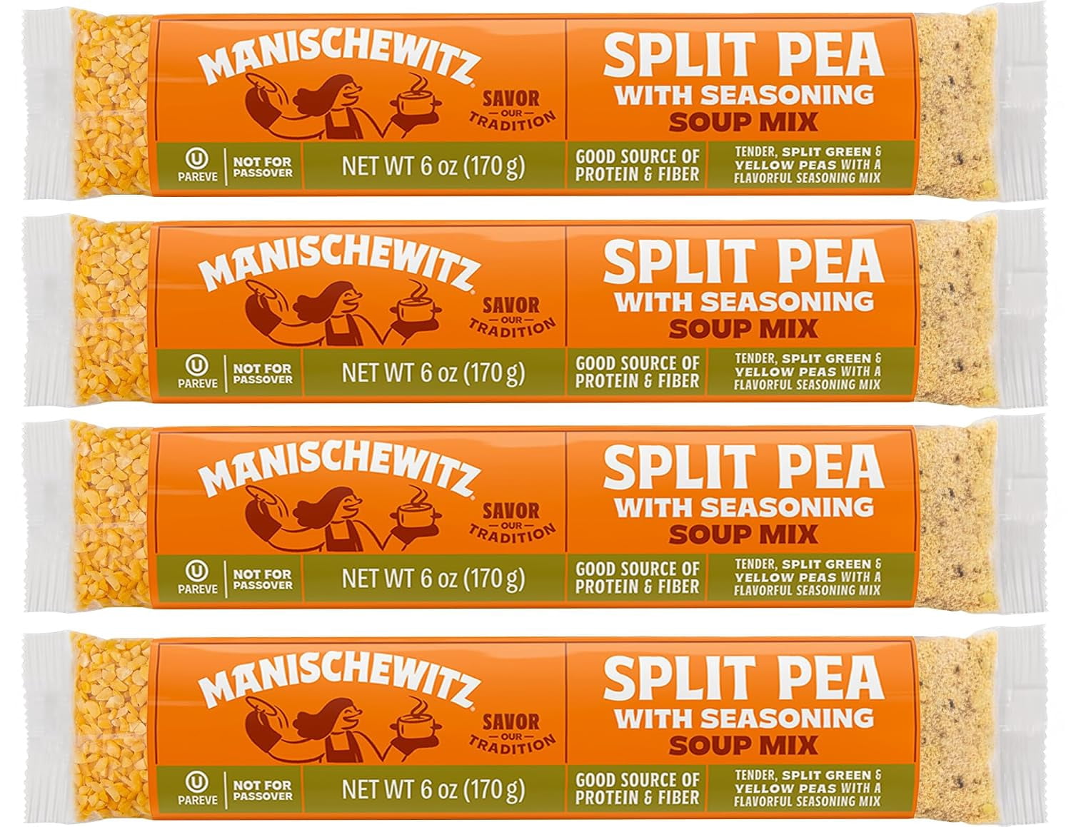 Manischewitz Split Pea 4pk - Soup - Walmart Business Supplies