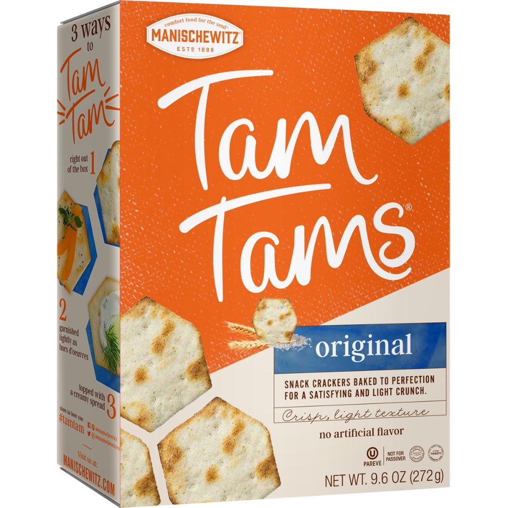 Manischewitz, Tam Tams Snack Crackers, 9.6 oz, Original - Walmart.com