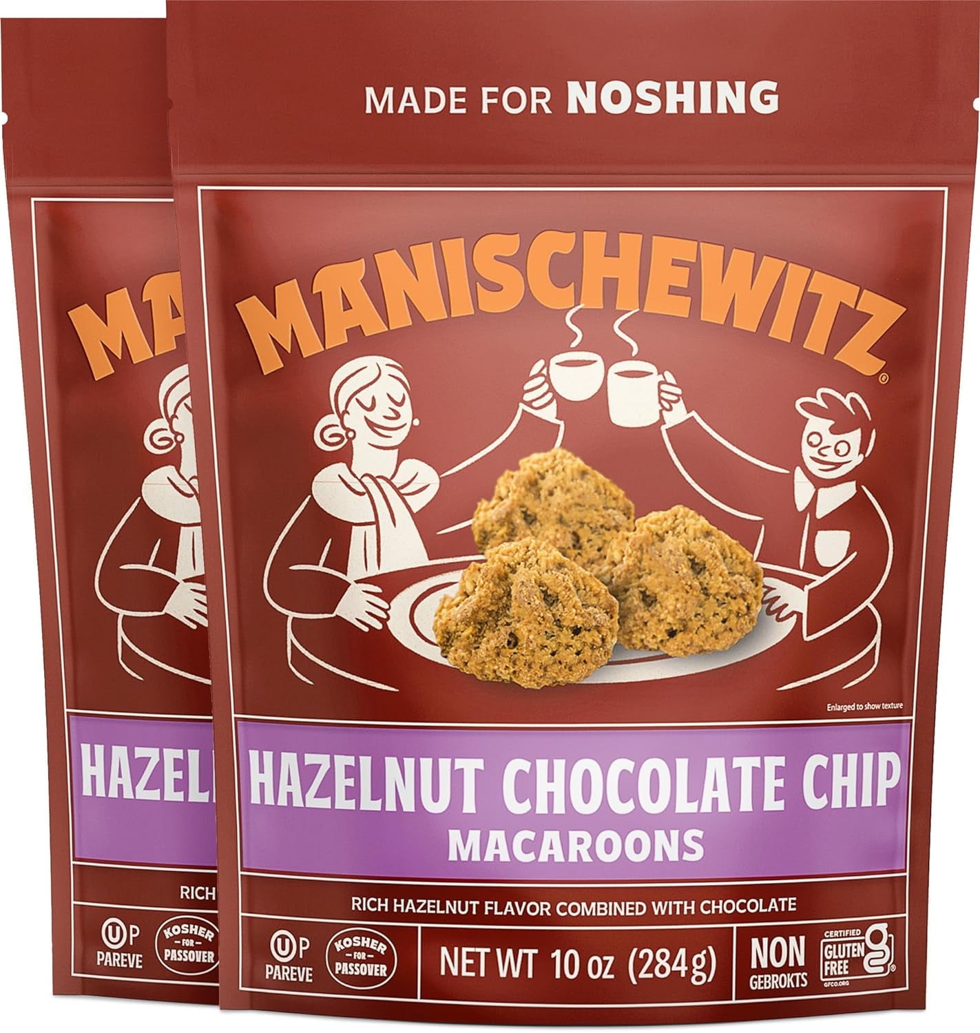 Manishewitz Hazelnut Chocolate Chip Macaroons, 10oz (2 Pack) | Coconut ...