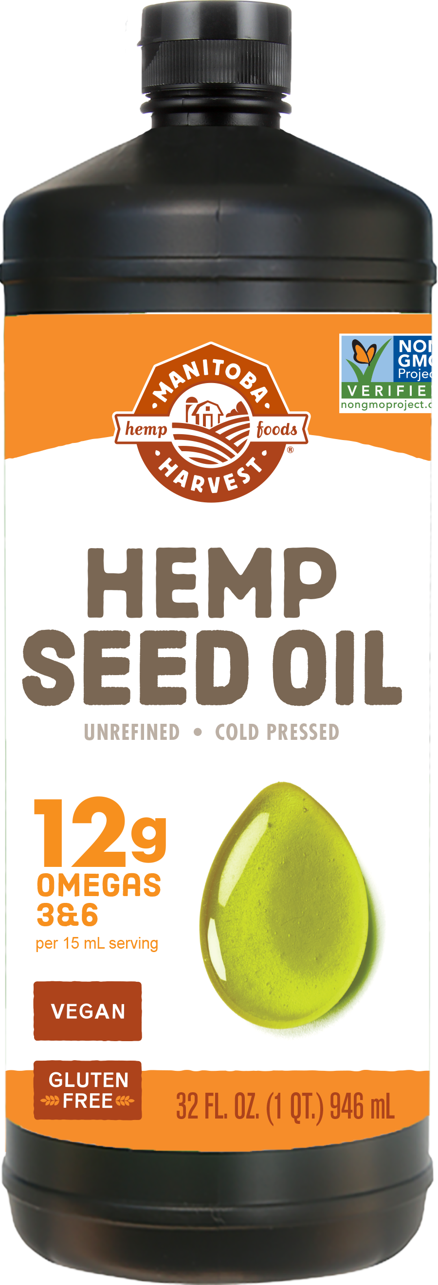 Manitoba Harvest Organic Hemp Seed Oil, Cold Pressed Unrefined Hemp ...